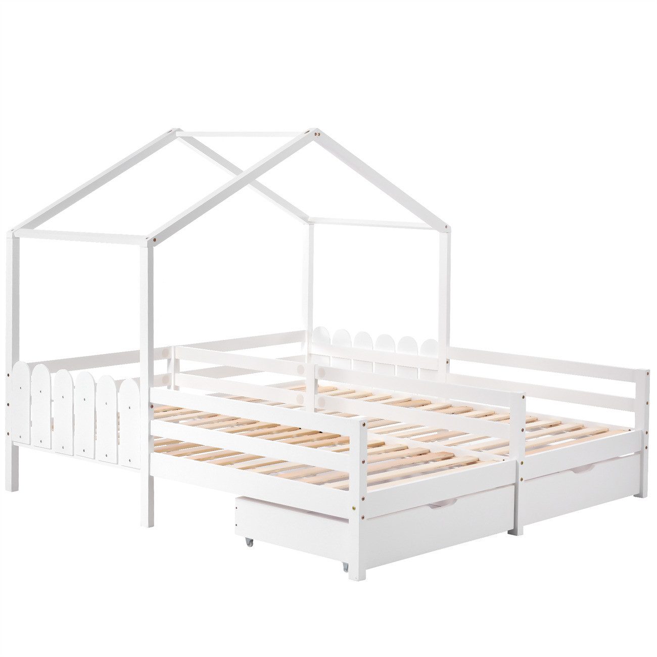Autolock Kinderbett Hausbett Doppelbett Kinderbett Gitterbett Mit 2