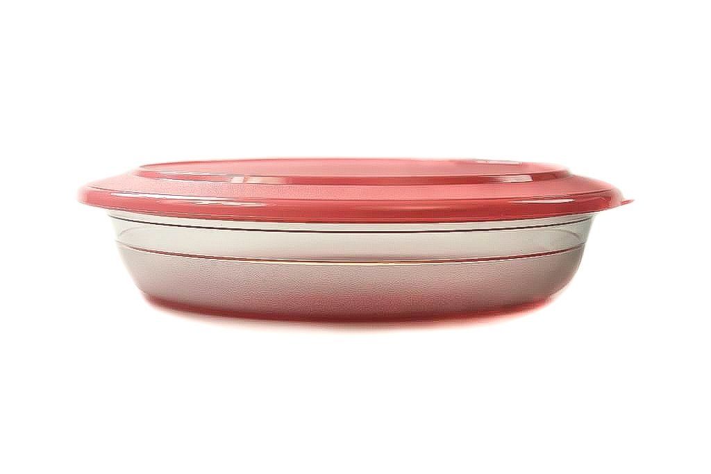 TUPPERWARE Servierschale 1,3L rosa Schüssel flach + SPÜLTUCH