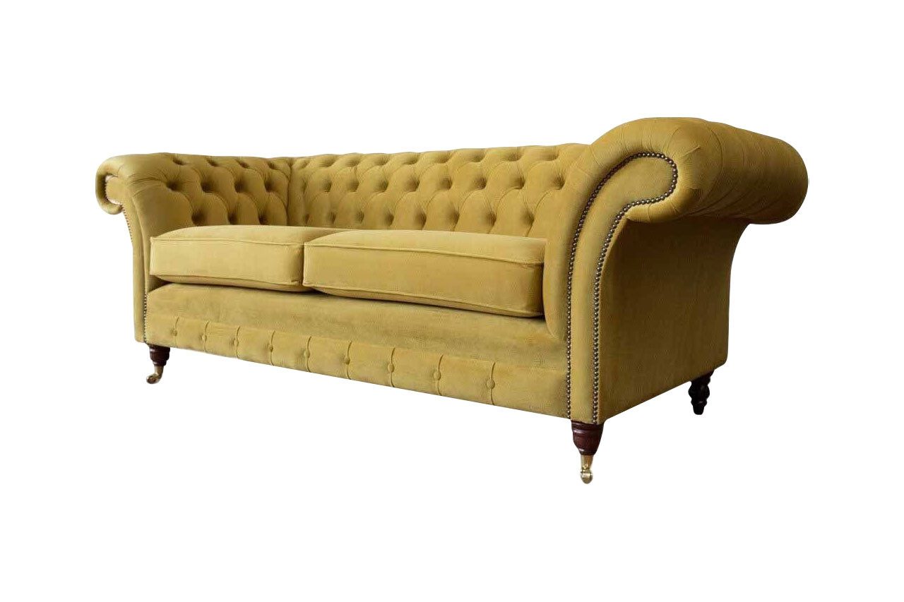 Jvmoebel Sofa Chesterfield Sofa 3 Sitz Design Couch Dreisitzer Luxus