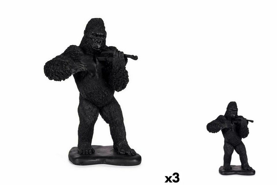 T Decor Dekoobjekt Deko Figur Gorilla Violine Schwarz 17 X 41 X 30
