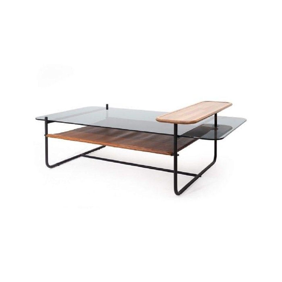 Jvmoebel Couchtisch Stilvoll Couchtisch Mit Glasplatte Braun Modern Für