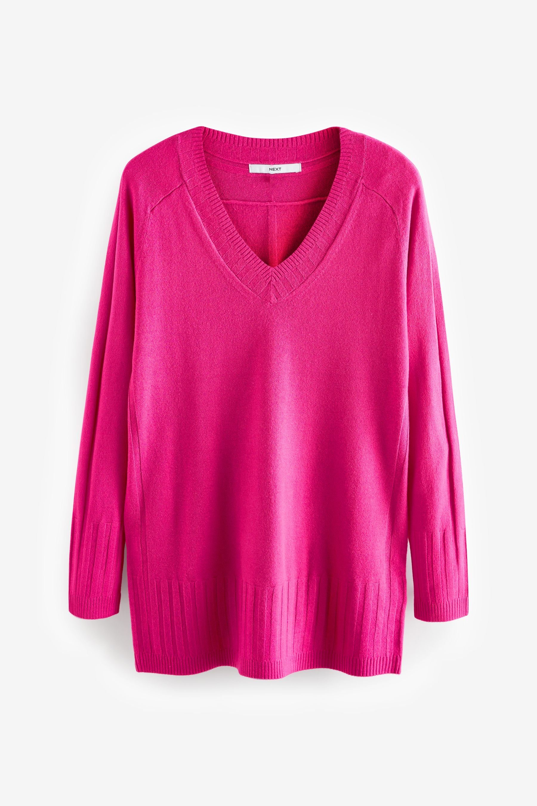 Next Longpullover Langärmeliger Tunikapullover Mit V Ausschnitt 1 Tlg