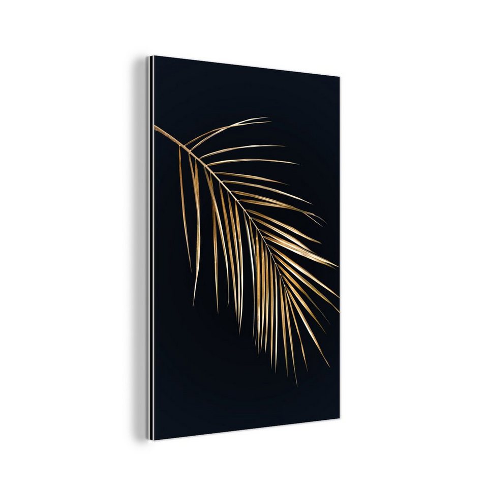 MuchoWow Metallbild Pflanzen - Gold - Schwarz - Blätter - Luxus, (1 St ... MuchoWow Metallbild Pflanzen - Gold - Schwarz - Blätter - Luxus, (1 St ...