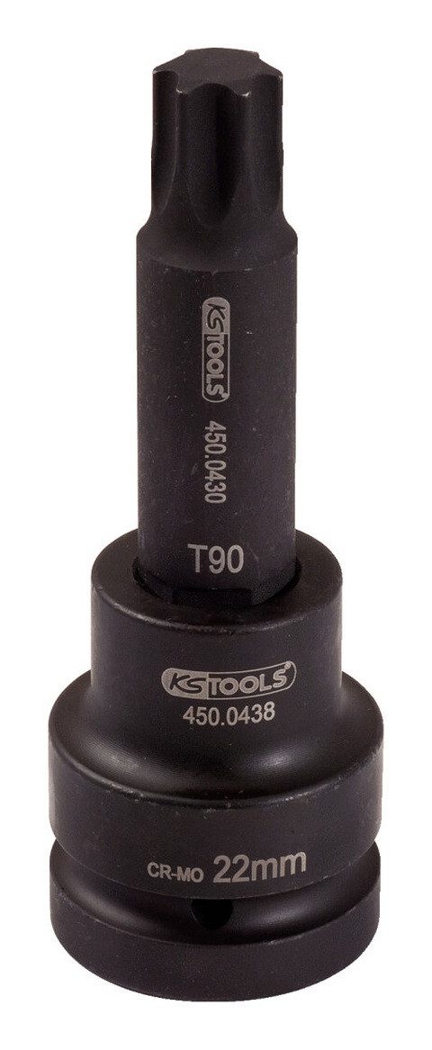 KS Tools Torx-Bit, 1" KraftStecknuss, lang, T70, lange Ausführung