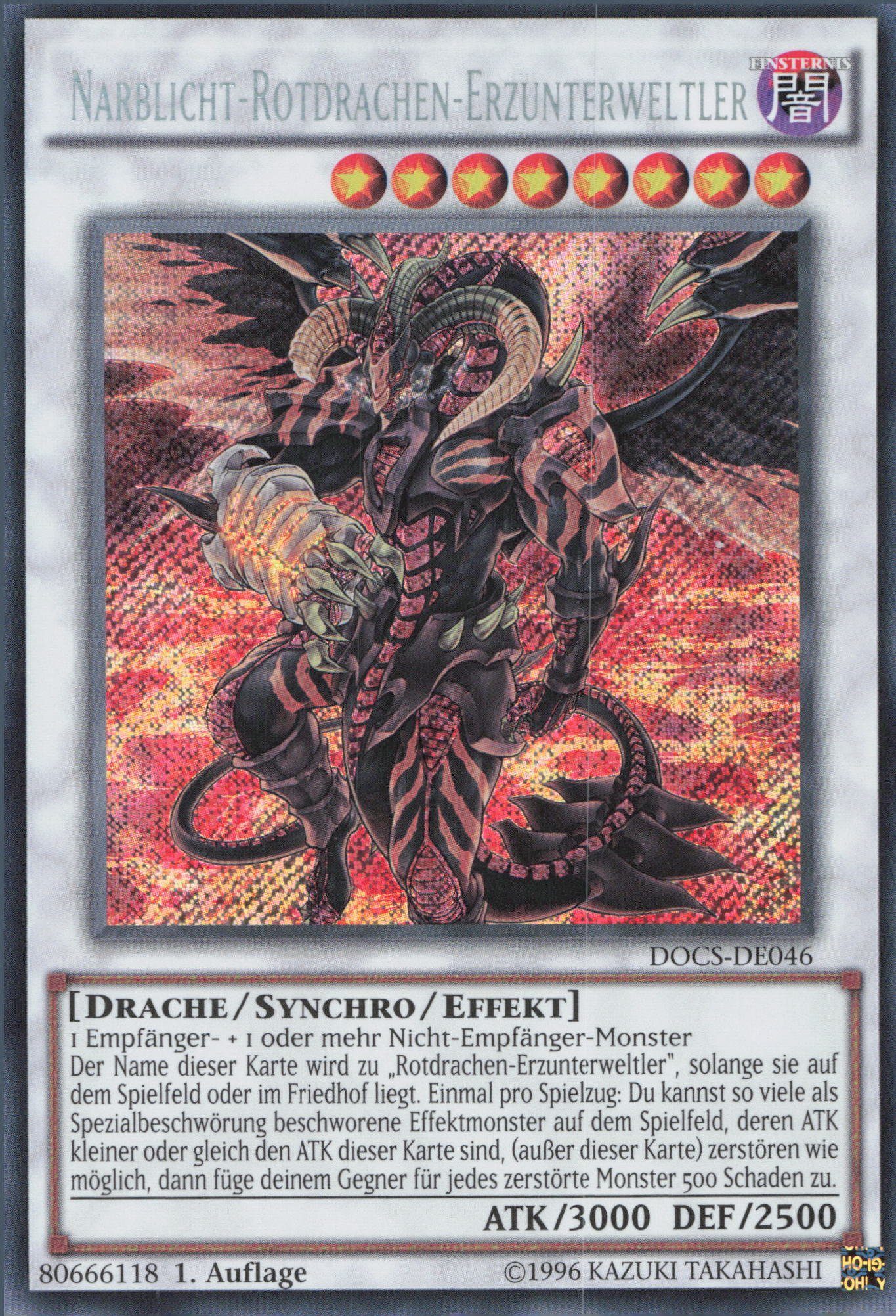 Recollectibles Sammelkarte Yugioh Karte Narblicht Rotdrachen