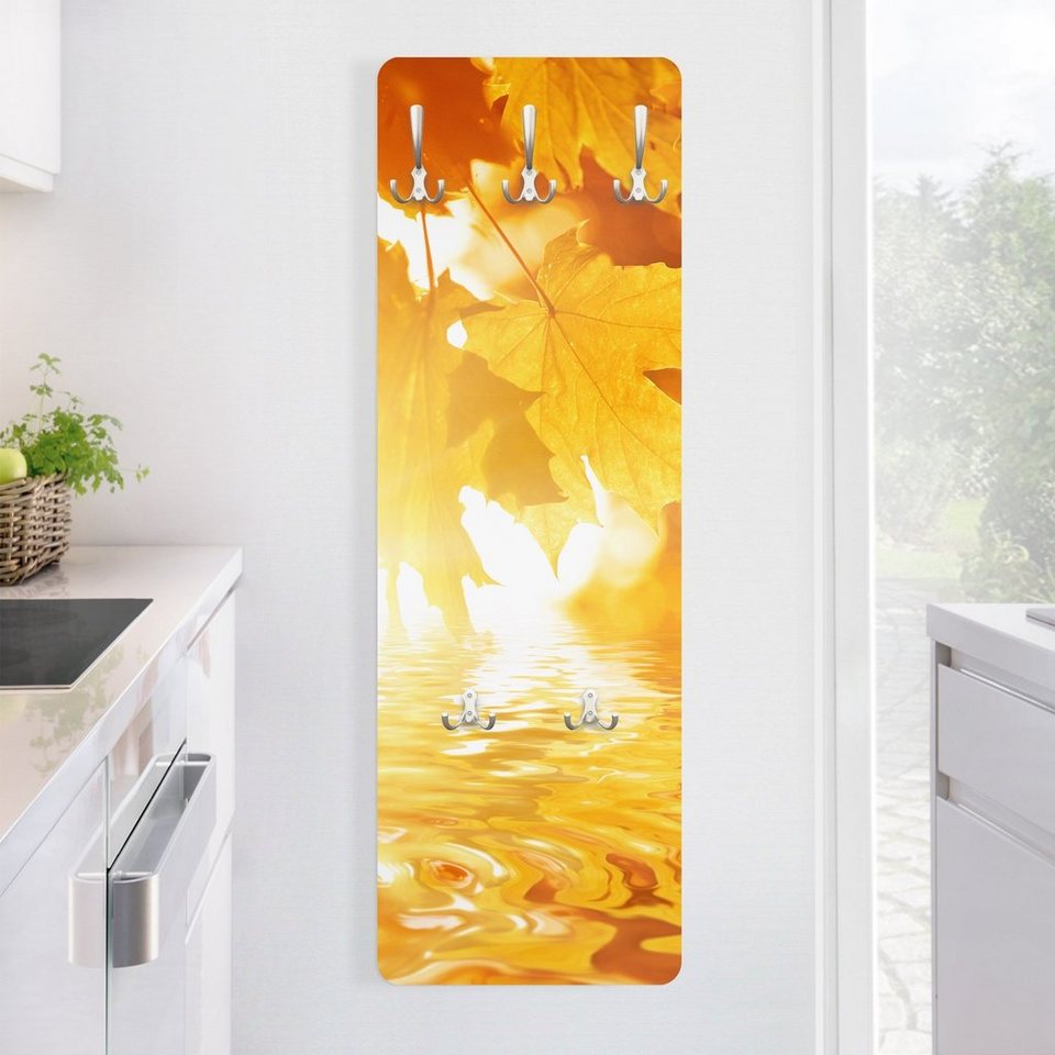 Bilderdepot24 Garderobenpaneel Orange Bäume Wald Kunst Natur Muster