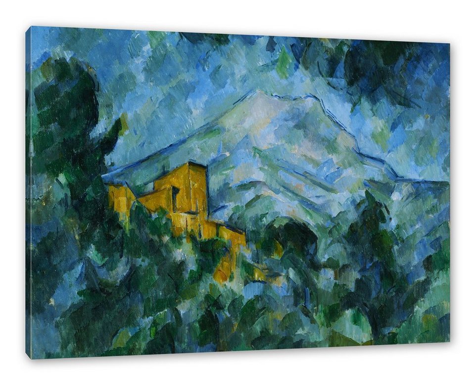 Pixxprint Leinwandbild Paul Cézanne Mont Sainte Victoire Im Dunkeln