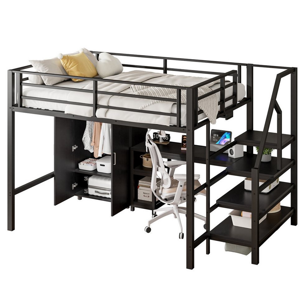 Okwish Hochbett Funktionsbetteinzelbettjugendbettkinderbett