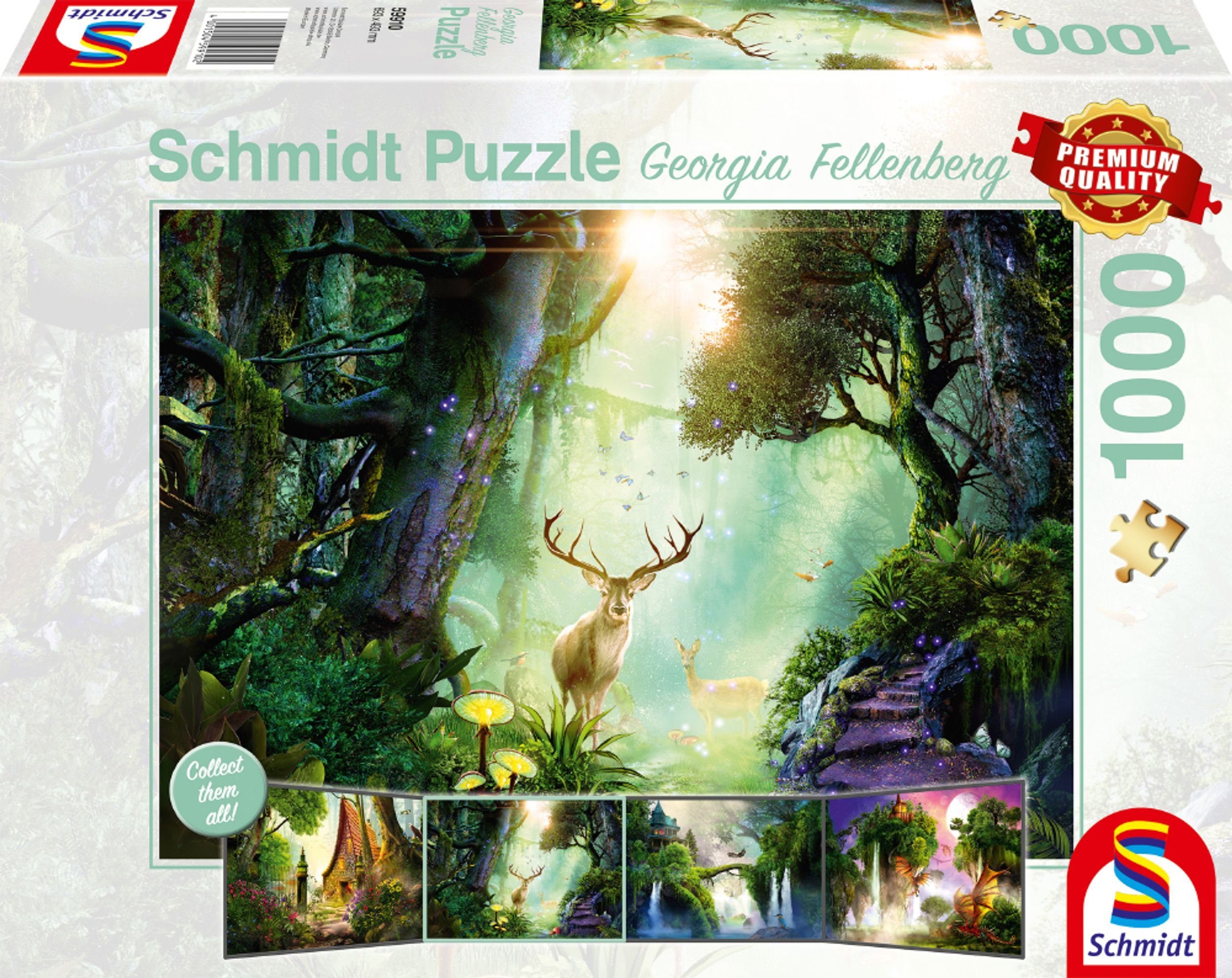 Schmidt Spiele Puzzle 1000 Teile Schmidt Spiele Puzzle Georgia Fellenberg Rehe im Wald 59910 ...