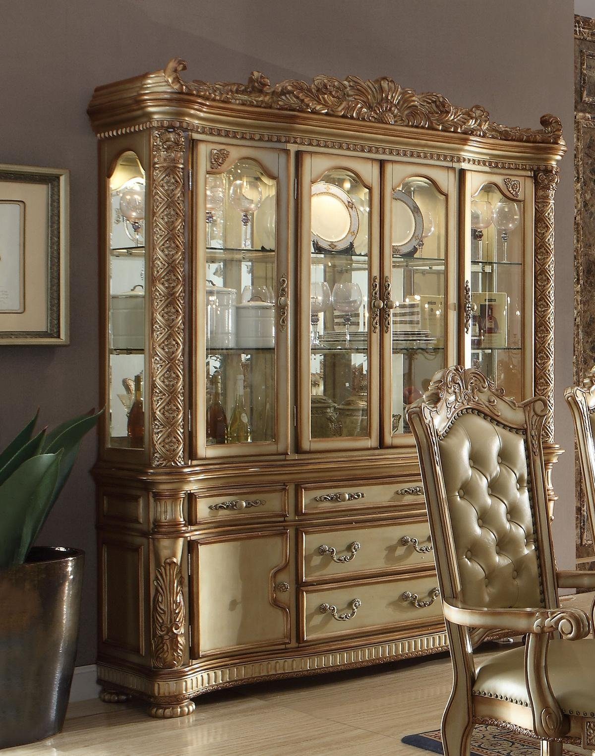 Goldene Vitrinenschränke kaufen » Gold Vitrinenschränke | OTTO