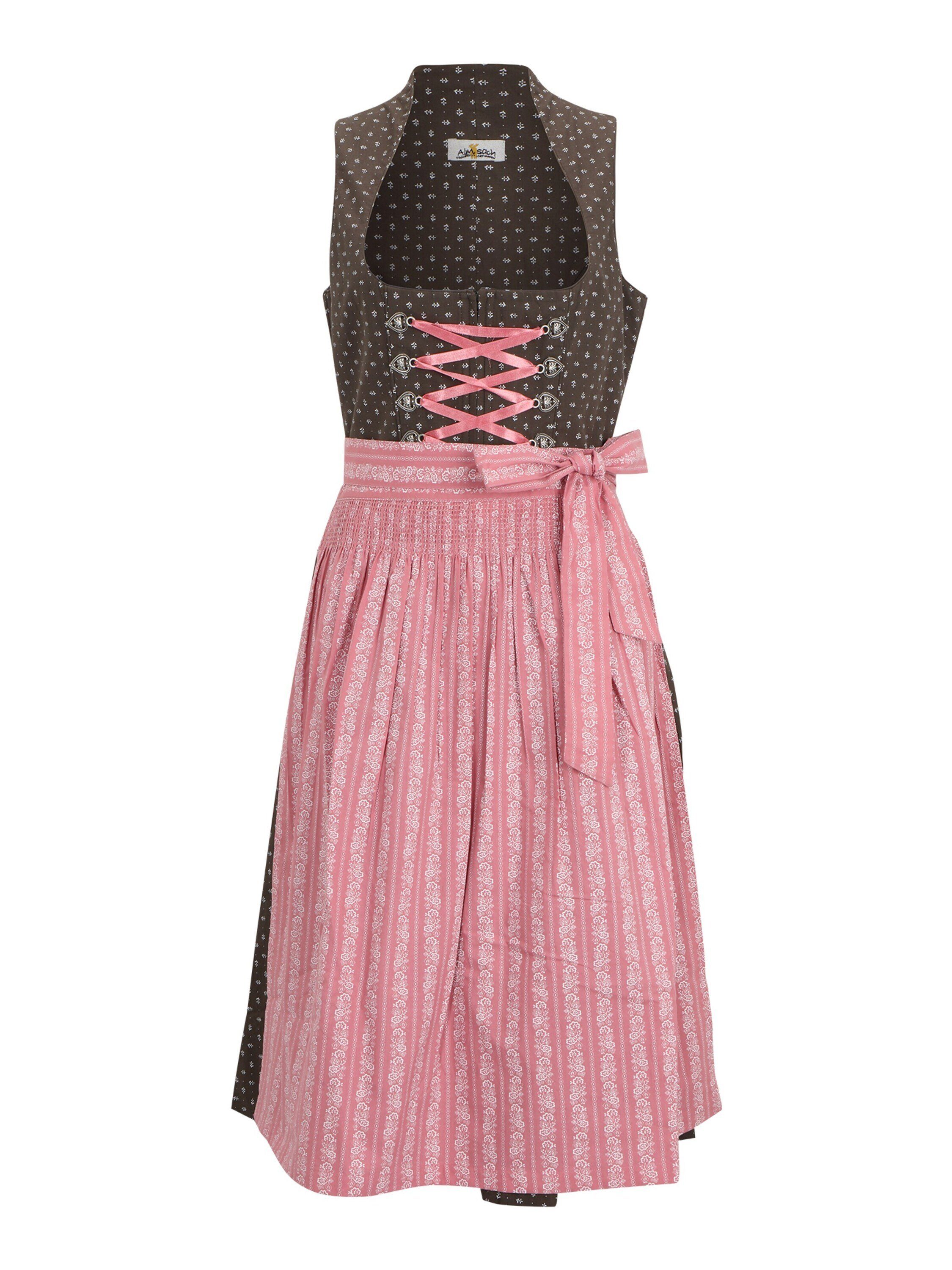 Almsach Dirndl (1-tlg) Drapiert/gerafft, Falten, Zum Knoten/Binden