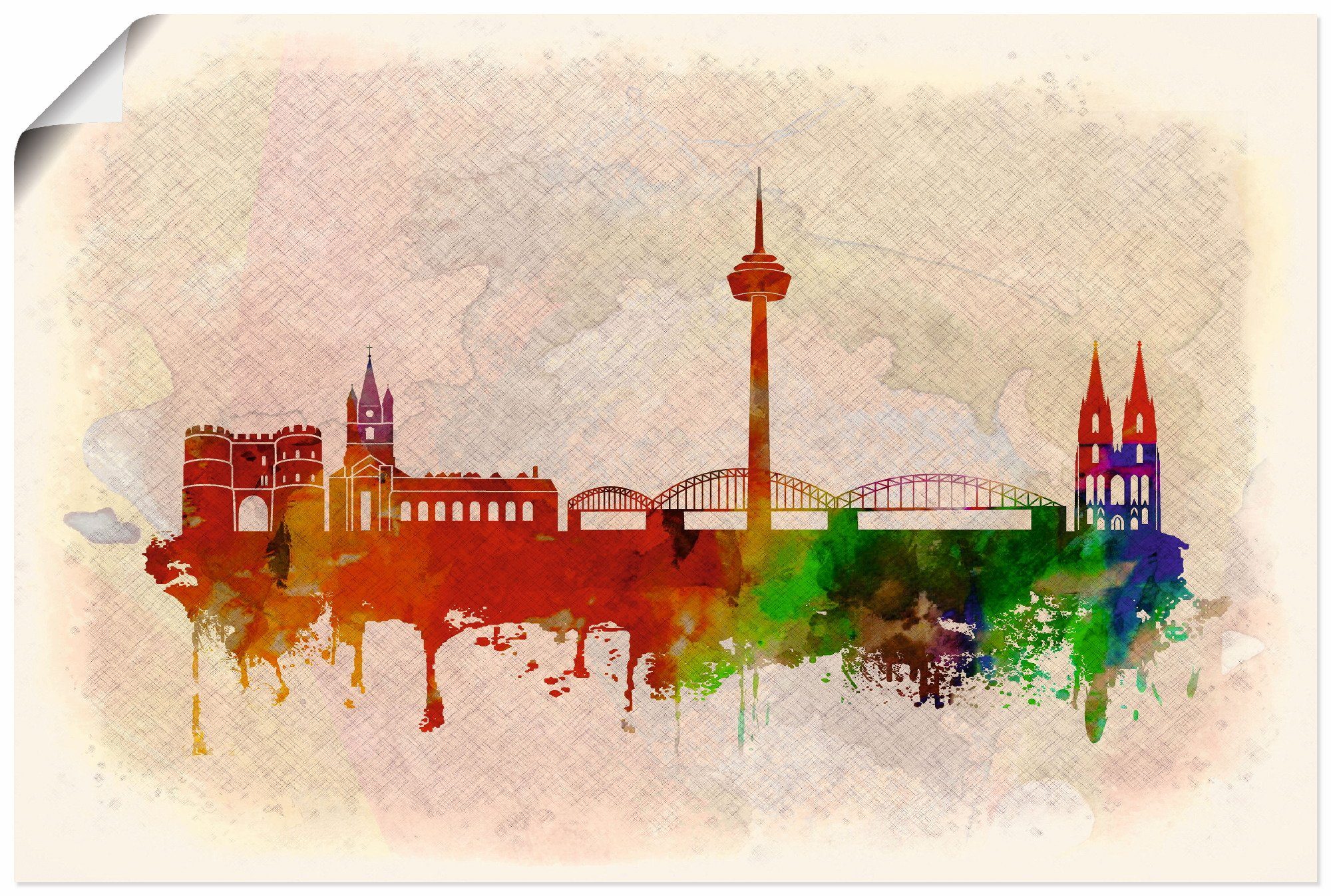 Artland Wandbild Köln Deutschland Skyline Deutschland 1 Stück In