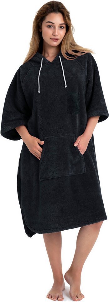 My Home Badeponcho Lillou Langform Microfaser Kapuze Ohne Weich