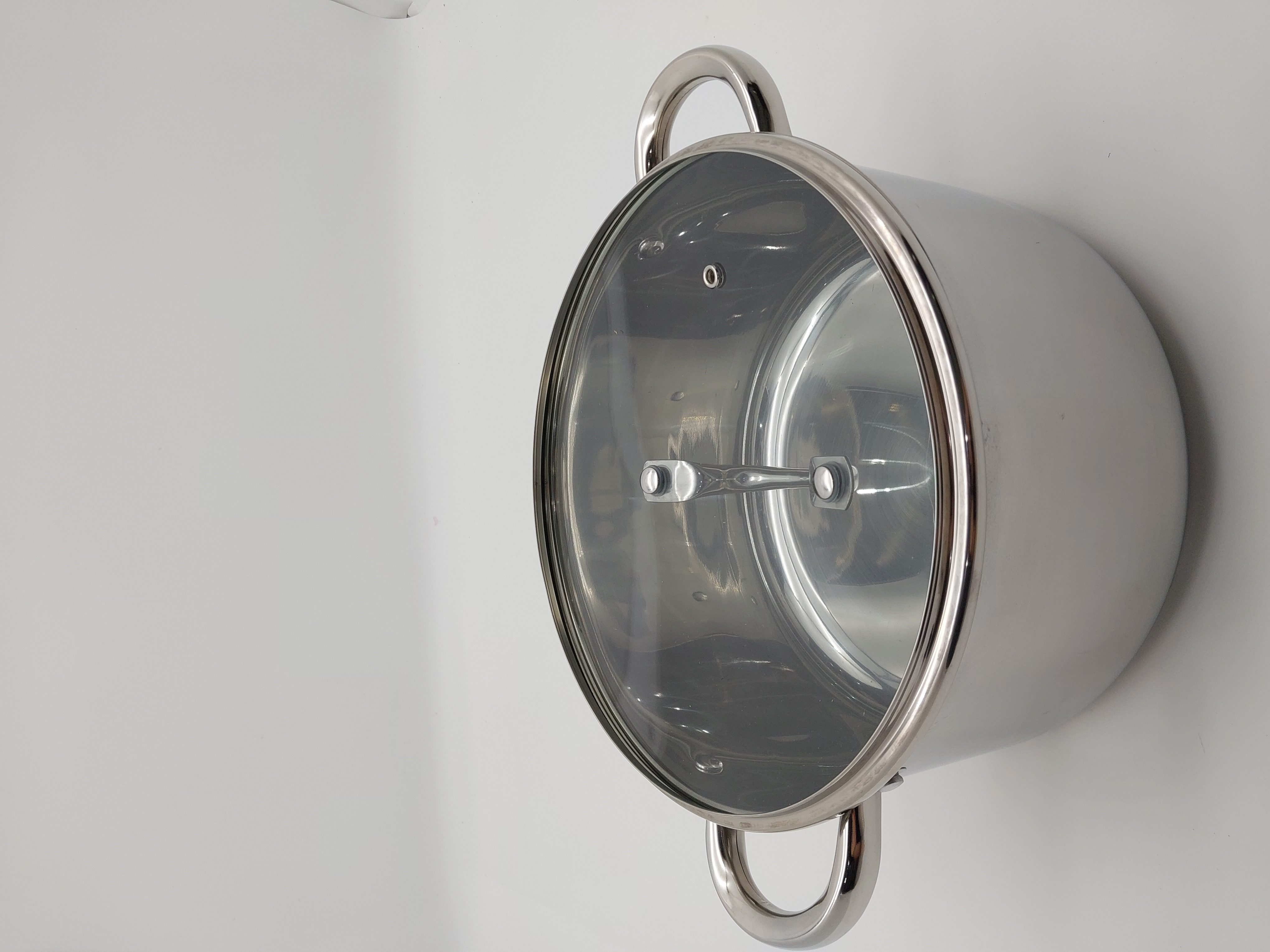 GSW Kochtopf GSW Kochtopf mit Glasdeckel 24X14cm ca. 6 Liter, Edelstahl, Edelstahl, Topf