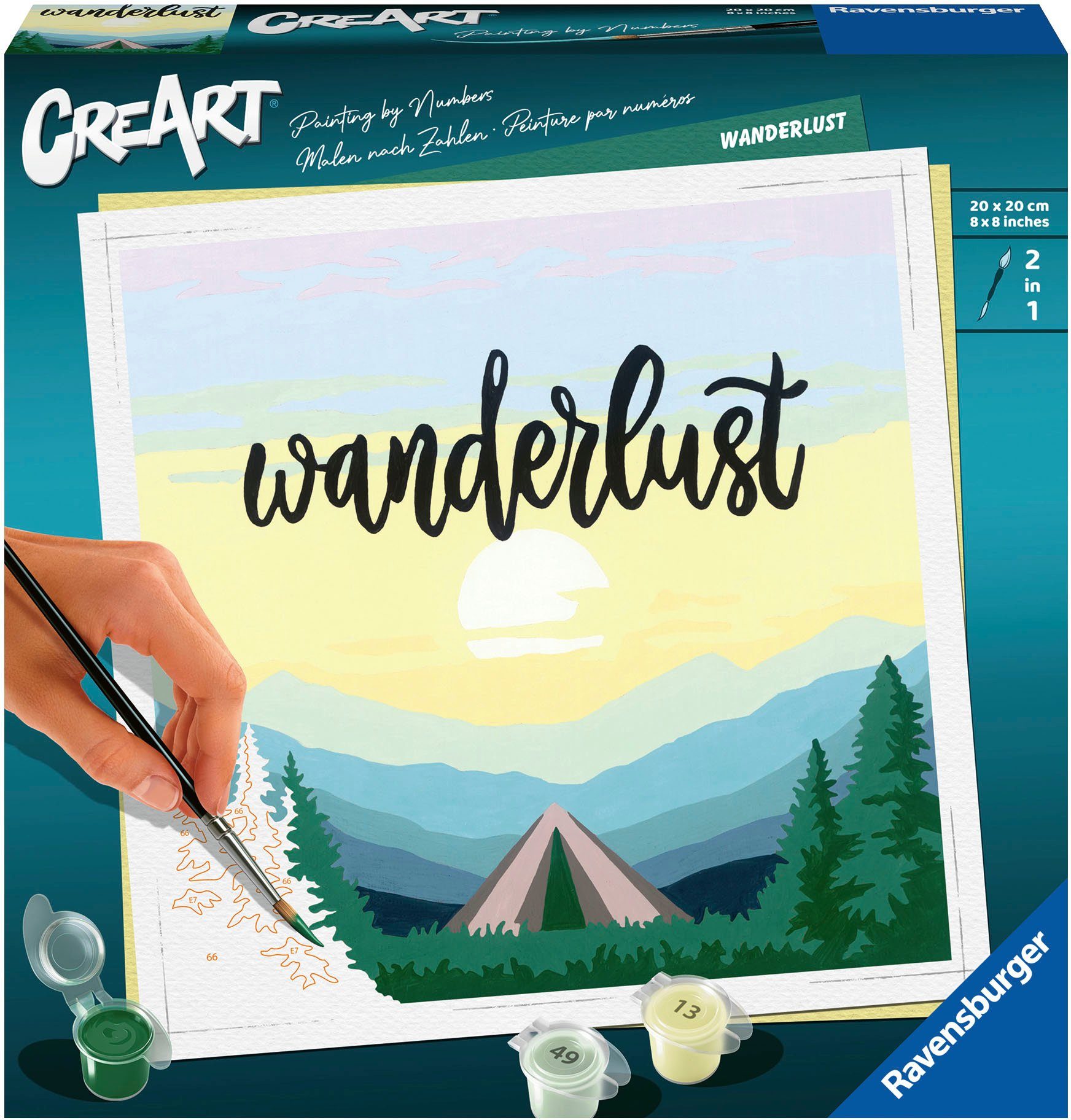 Ravensburger Malen nach Zahlen CreArt, Wanderlust, Made in Europe; FSC® - schützt Wald ...
