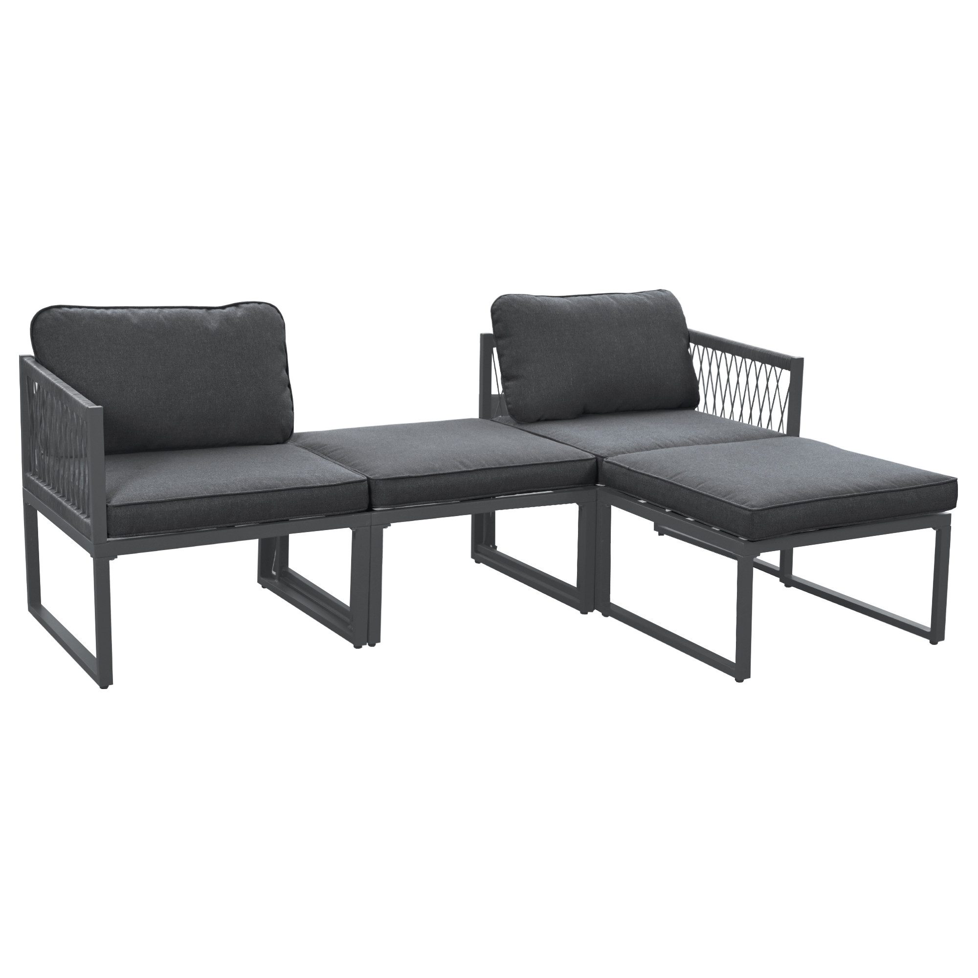 Modfu Gartenlounge Set Garten Sofagarnitur Aus Aluminium Verschiedene