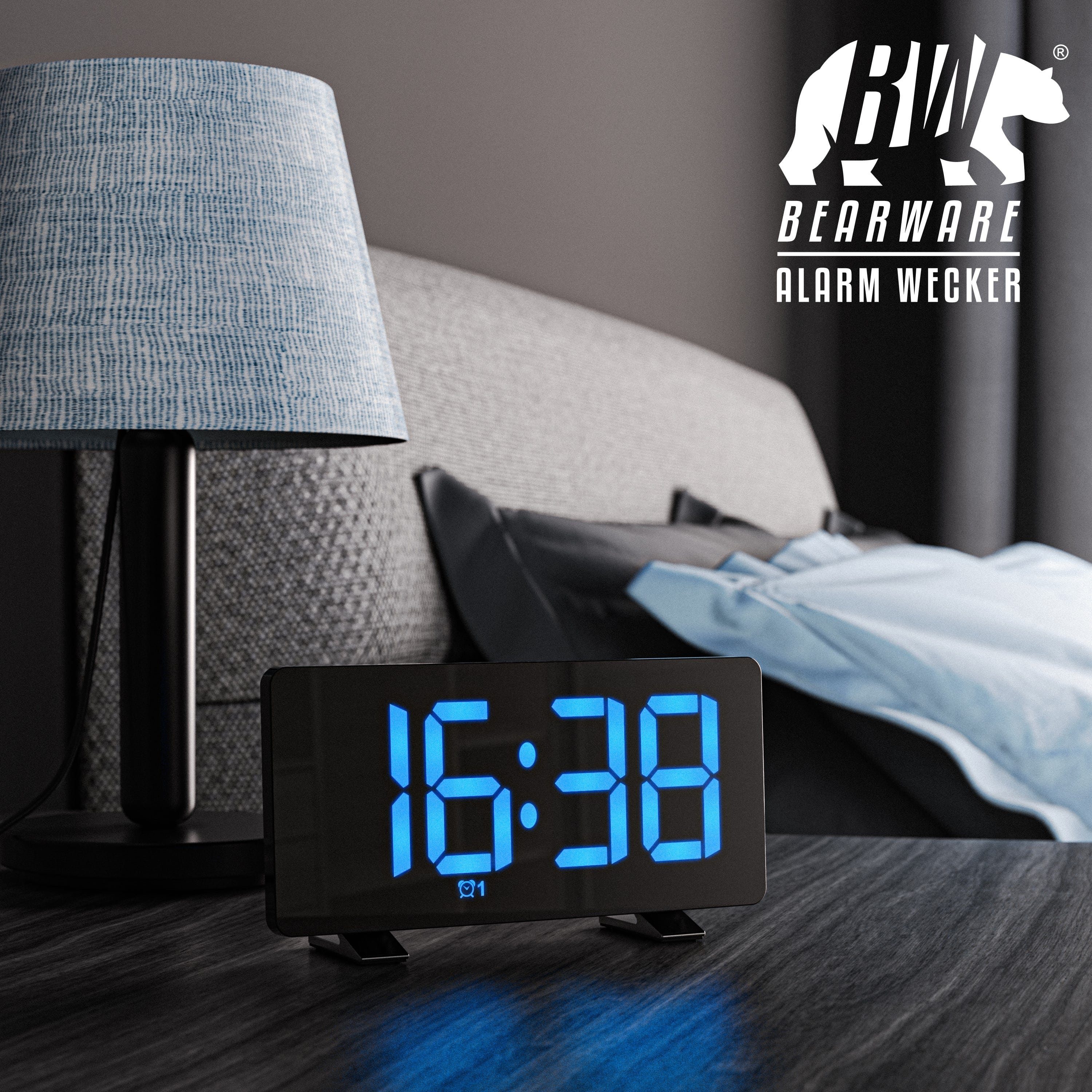 BEARWARE Radiowecker Digitaler Radio Wecker mit Autodimmer, Snooze, 15 ...