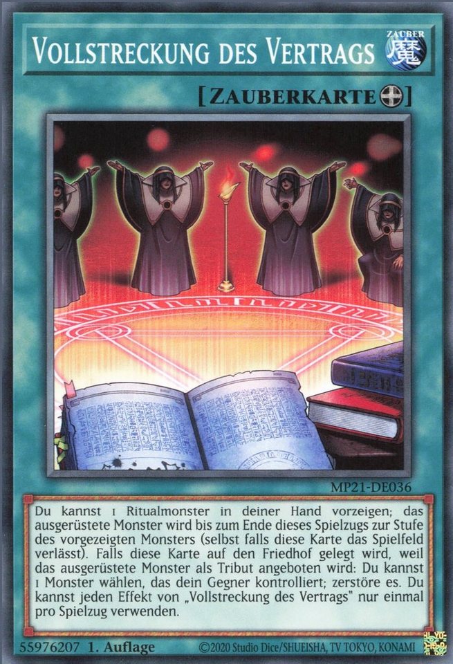 Recollectibles Sammelkarte Yugioh Karte Vollstreckung Des Vertrags