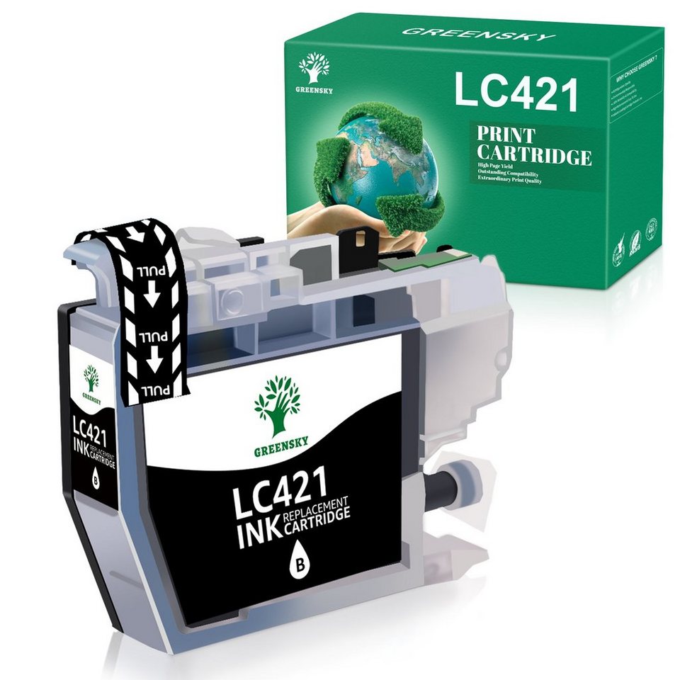 Greensky 1er ersetzt Brother LC421 LC 421XL Tintenpatrone (DCP-J1050DW ... Greensky 1er ersetzt Brother LC421 LC 421XL Tintenpatrone (DCP-J1050DW ...