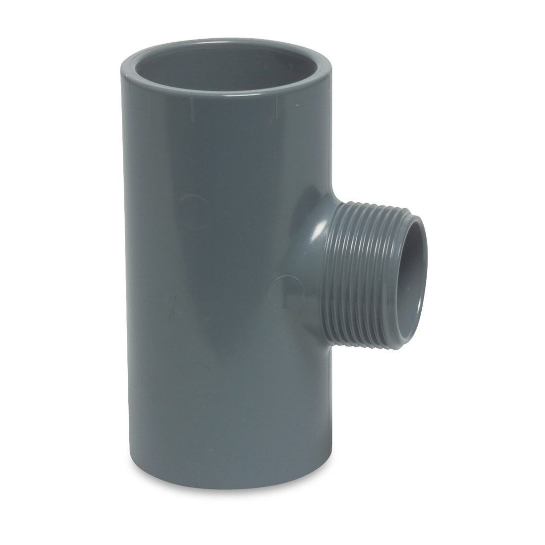 Mega Group Gewindefitting T-Stück 90° PVC-U Klebemuffe x Aussengewinde x Klebemuffe 10 bar, Ø 25 ...