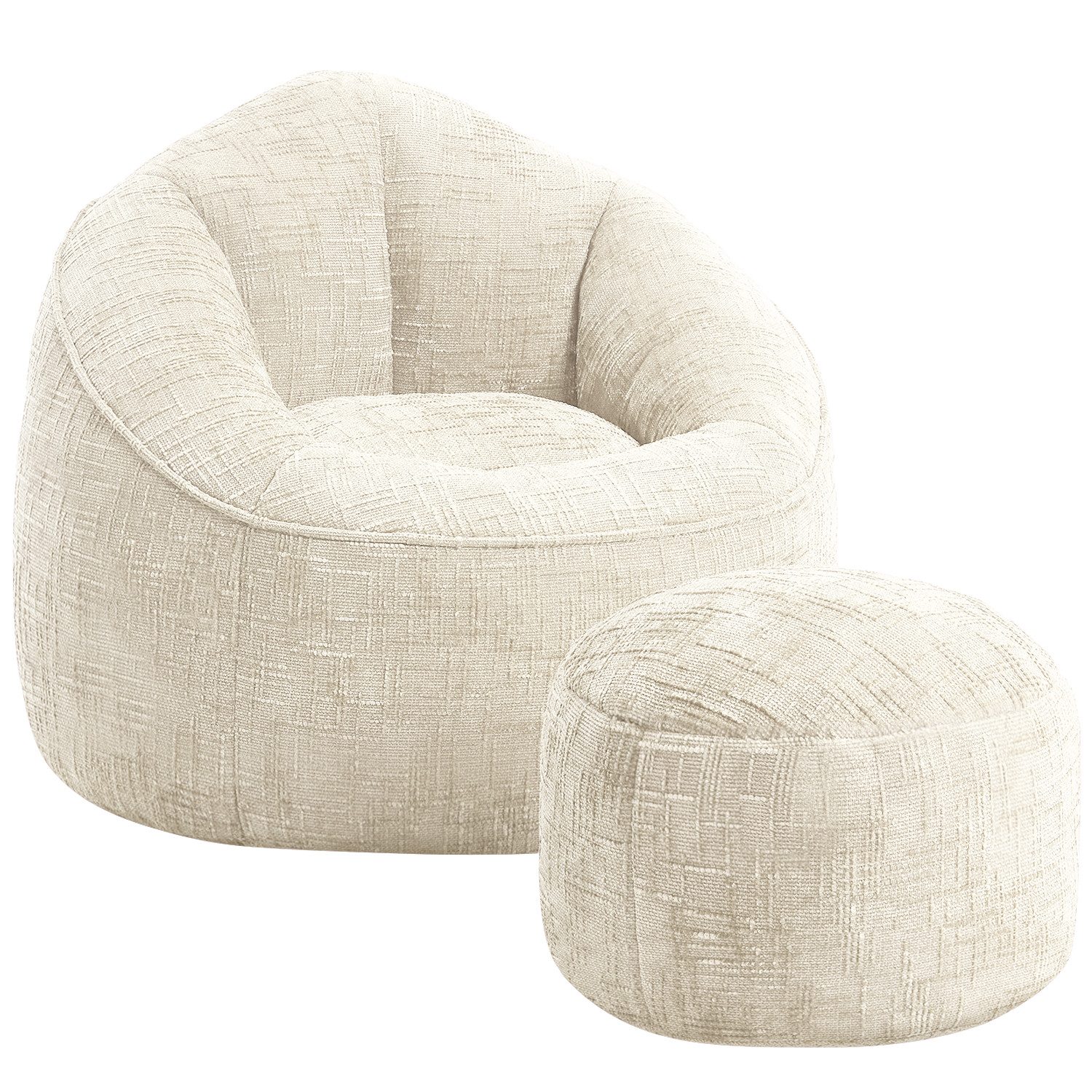 Lexzurn Sitzsack Sitzsack Lazy Sofa Gaming Sitzsack mit Hocker, Sitz ...
