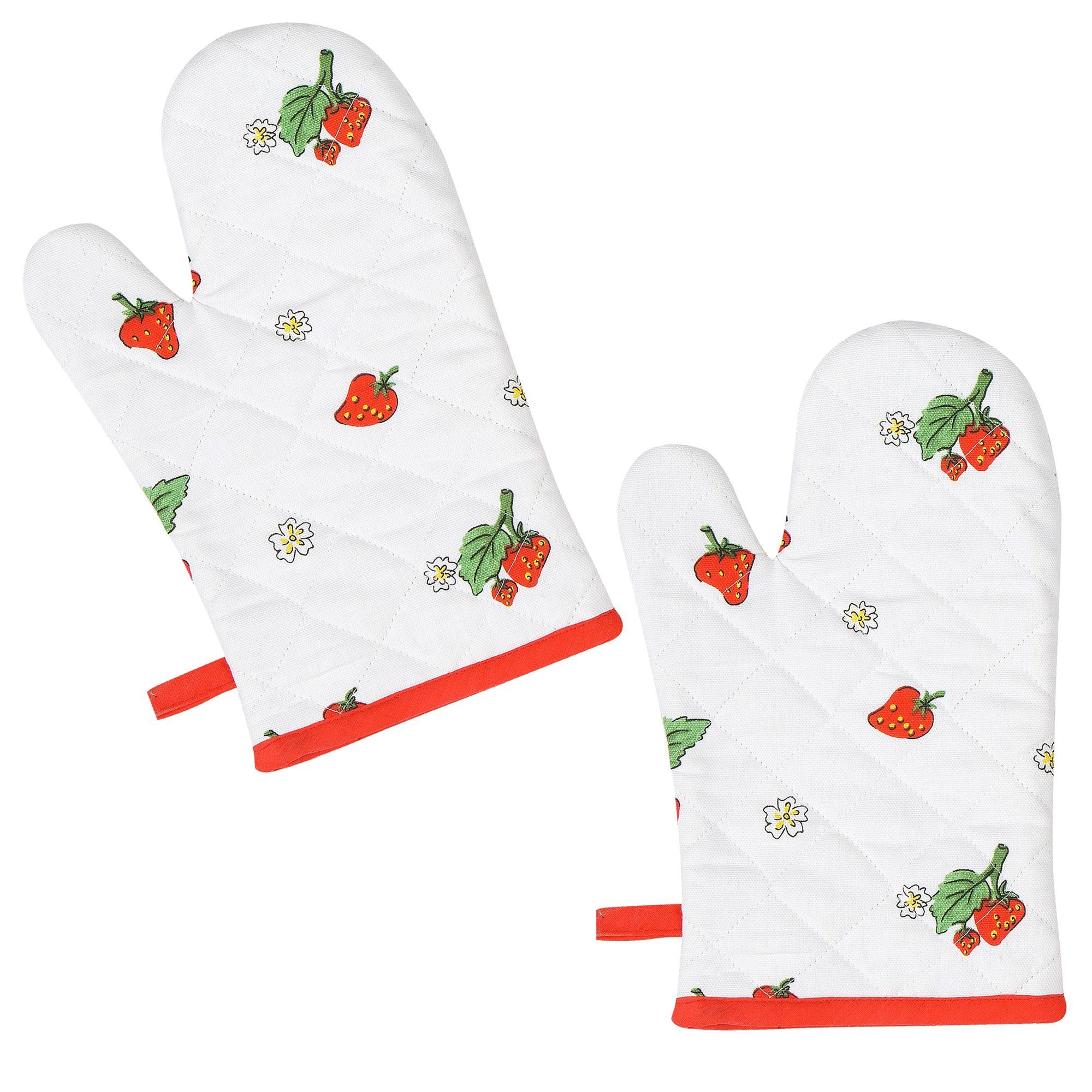 Kracht Topfhandschuhe Erdbeere Set 2 Tlg 2 Teilig 2er Set