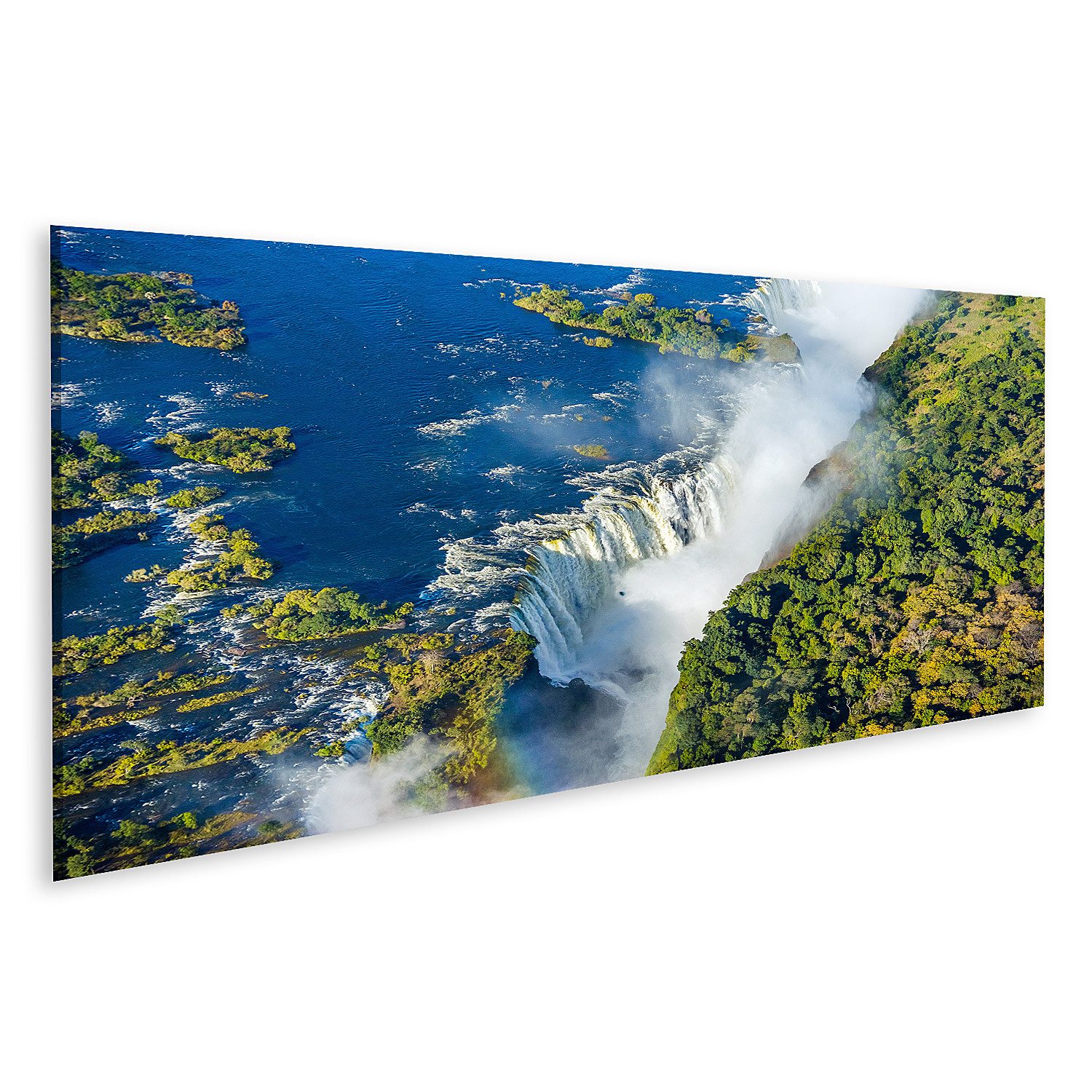 islandburner Leinwandbild Vogelperspektive Victoria Falls Wasserfall Bilder