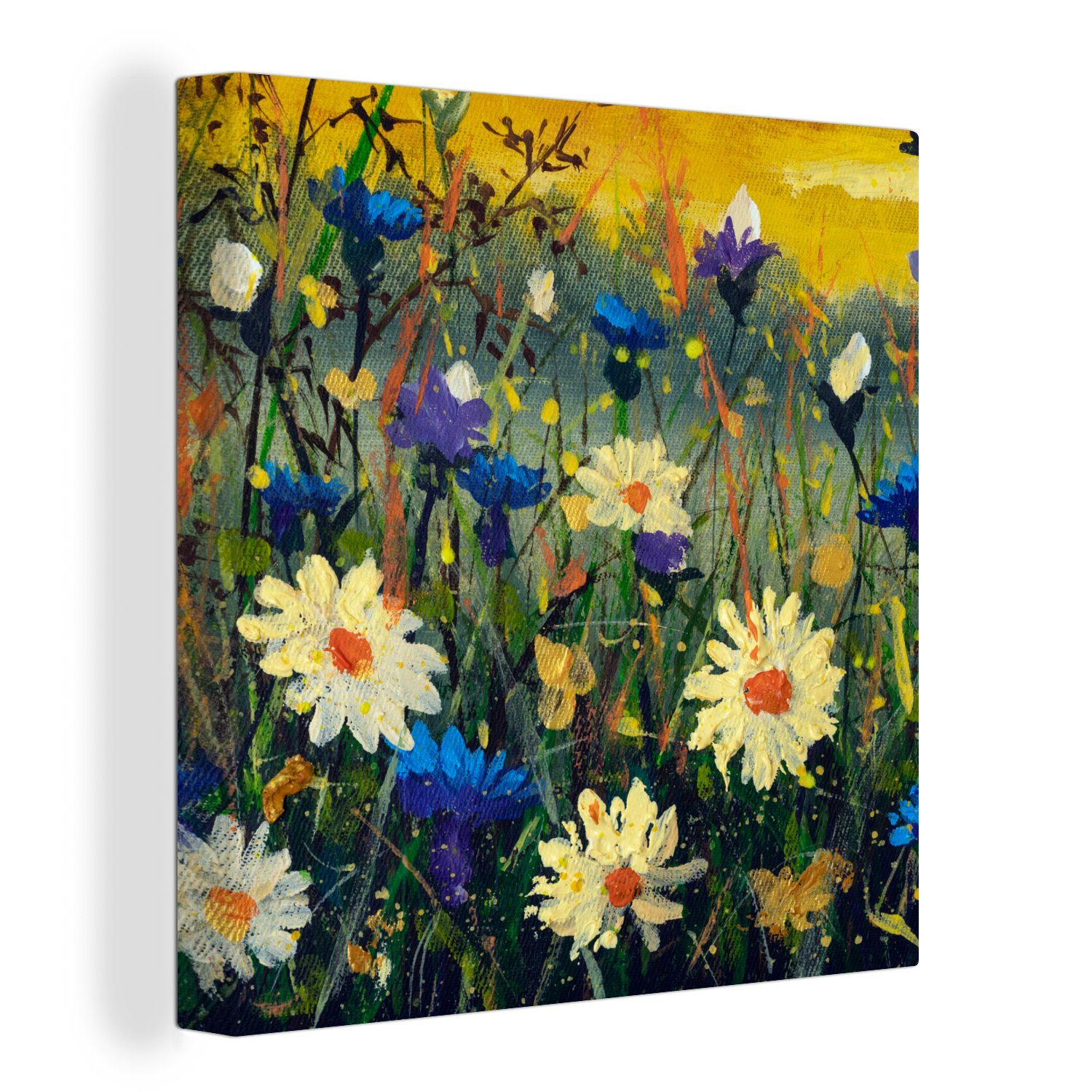 Onemillioncanvasses® Gemälde Malerei Ölfarbe Natur Blumen 1 St