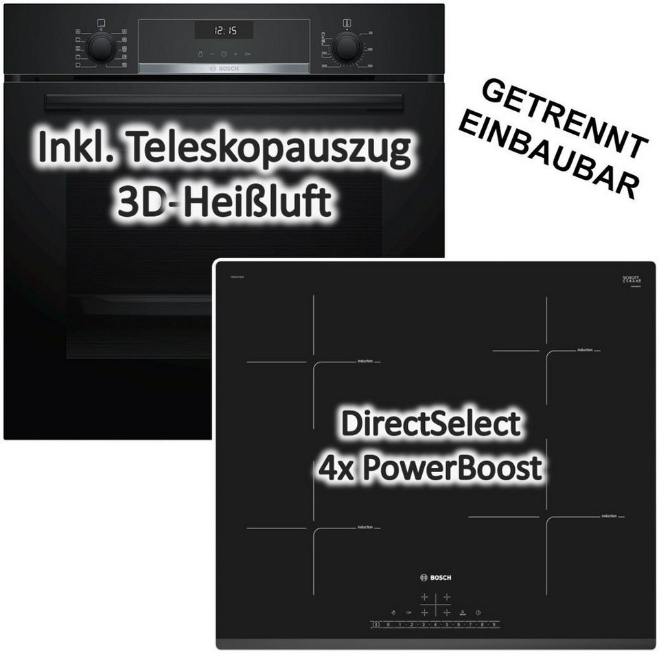 Bosch Backofen Set Autopilot 71 Liter Mit Induktionskochfeld Powerboost
