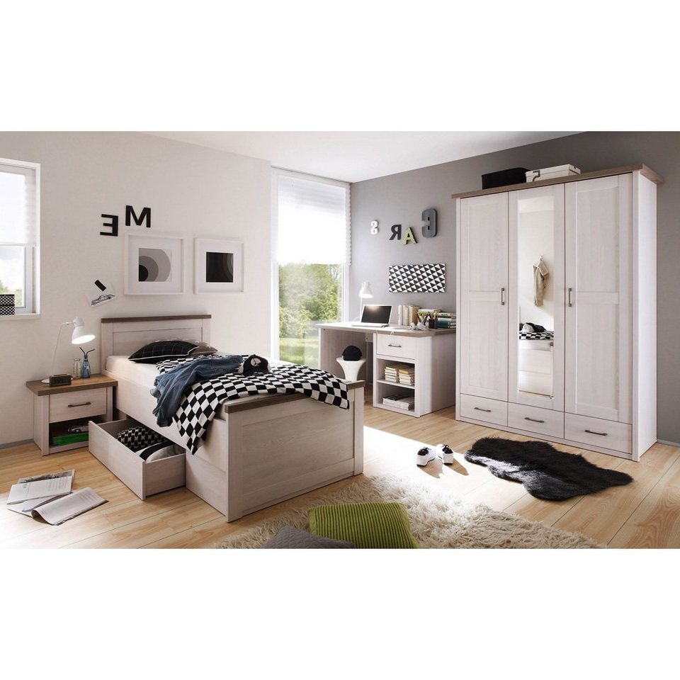 Lomadox Jugendzimmer Set Lund 78 Sparset 4 Tlg Landhaus Stil Pinie