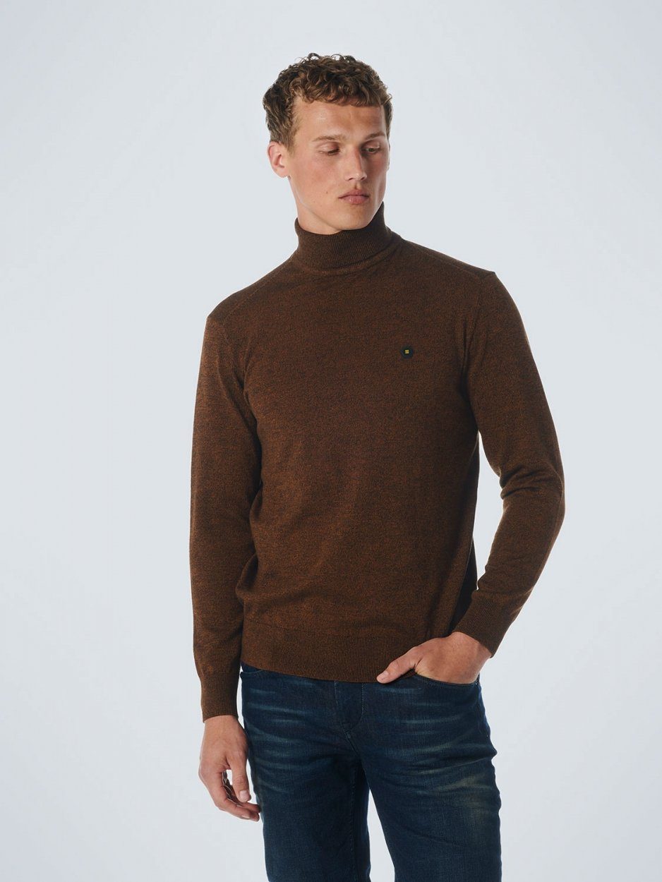 NO EXCESS Strickpullover Pullover Rollneck 2 Coloured Melang