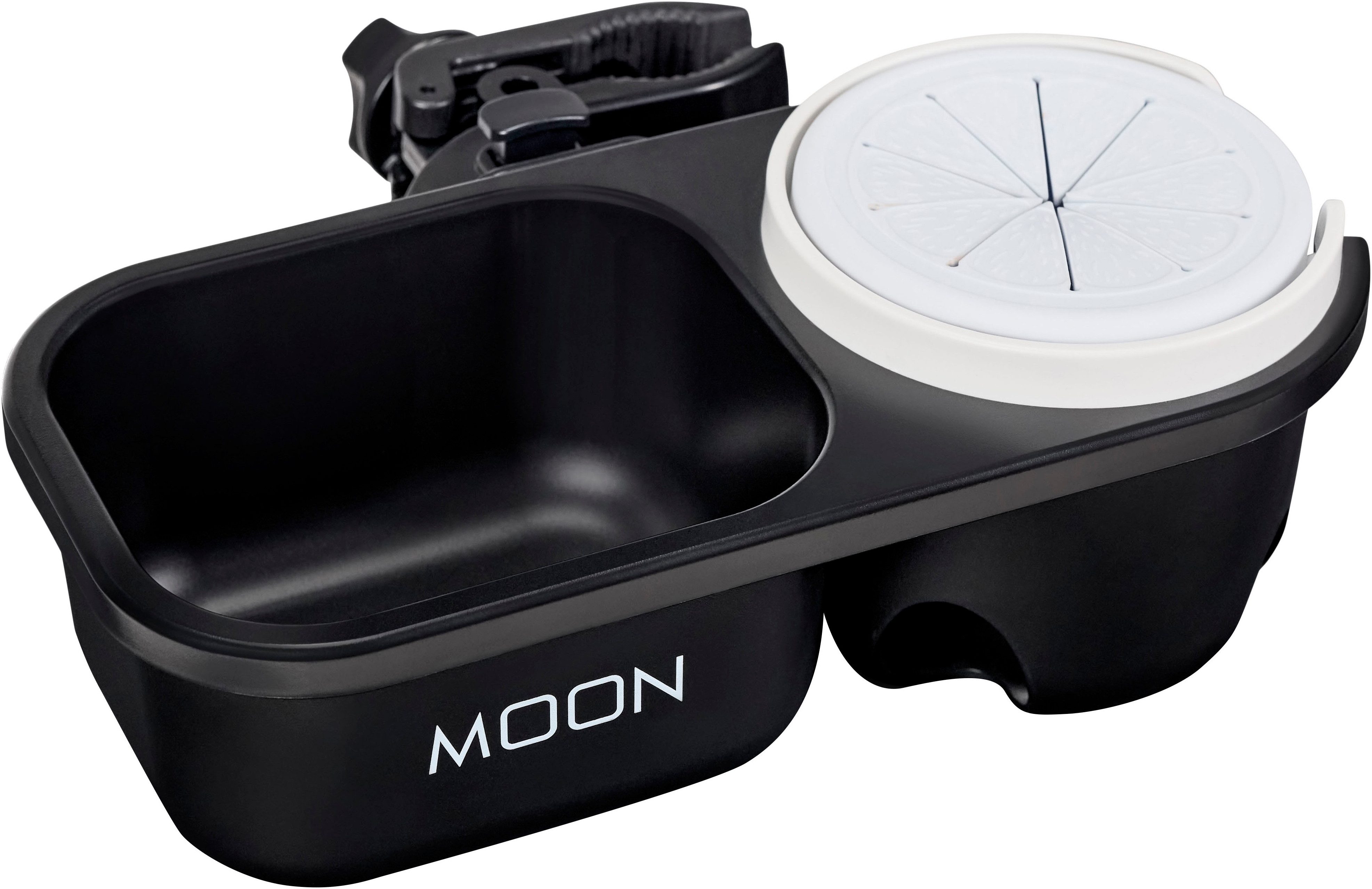 Moon Flaschenhalter, mit Snackbox, Für unterschiedliche Flaschengrößen ...