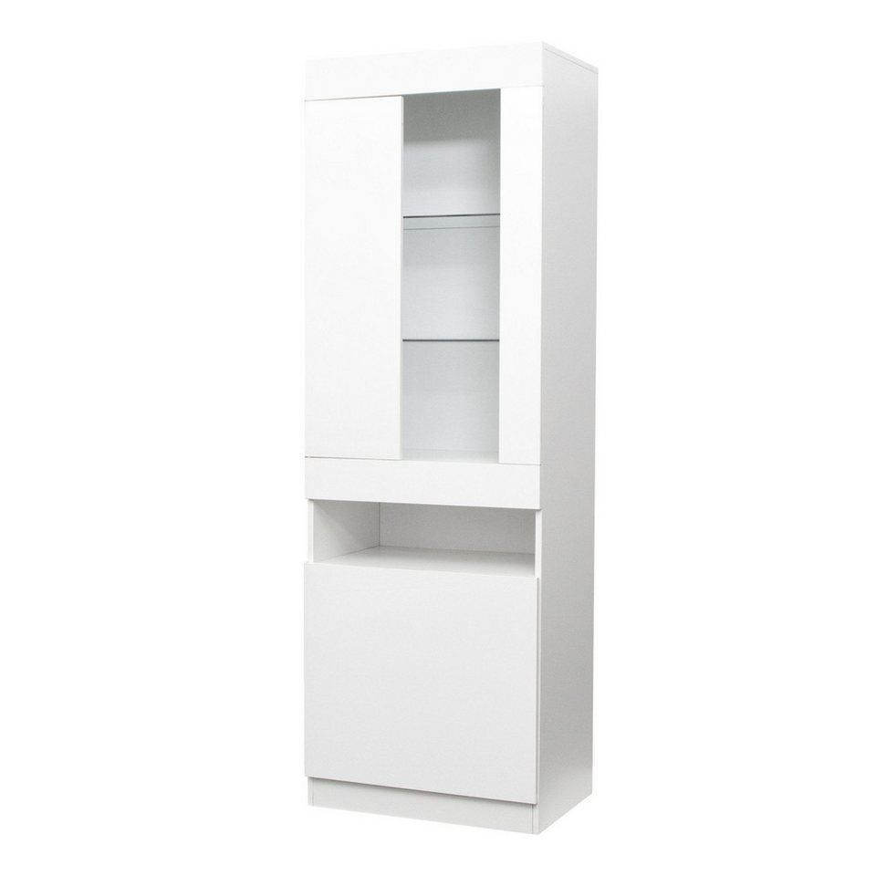 Klam Home Vitrine Mit 16 Farben Led Beleuchtung Vitrinenschrank