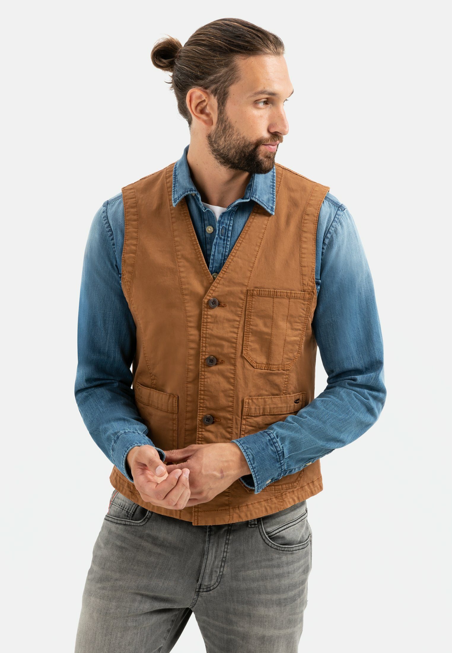Camel Active Funktionsweste Casual Weste Mit Aufgesetzten Taschen