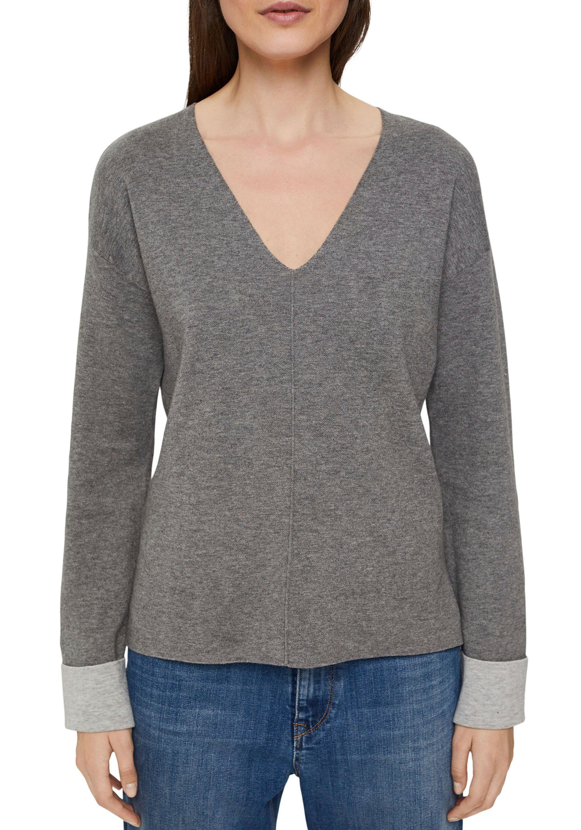 Esprit Collection V Ausschnitt Pullover Mit Inside Out Naht Vorne