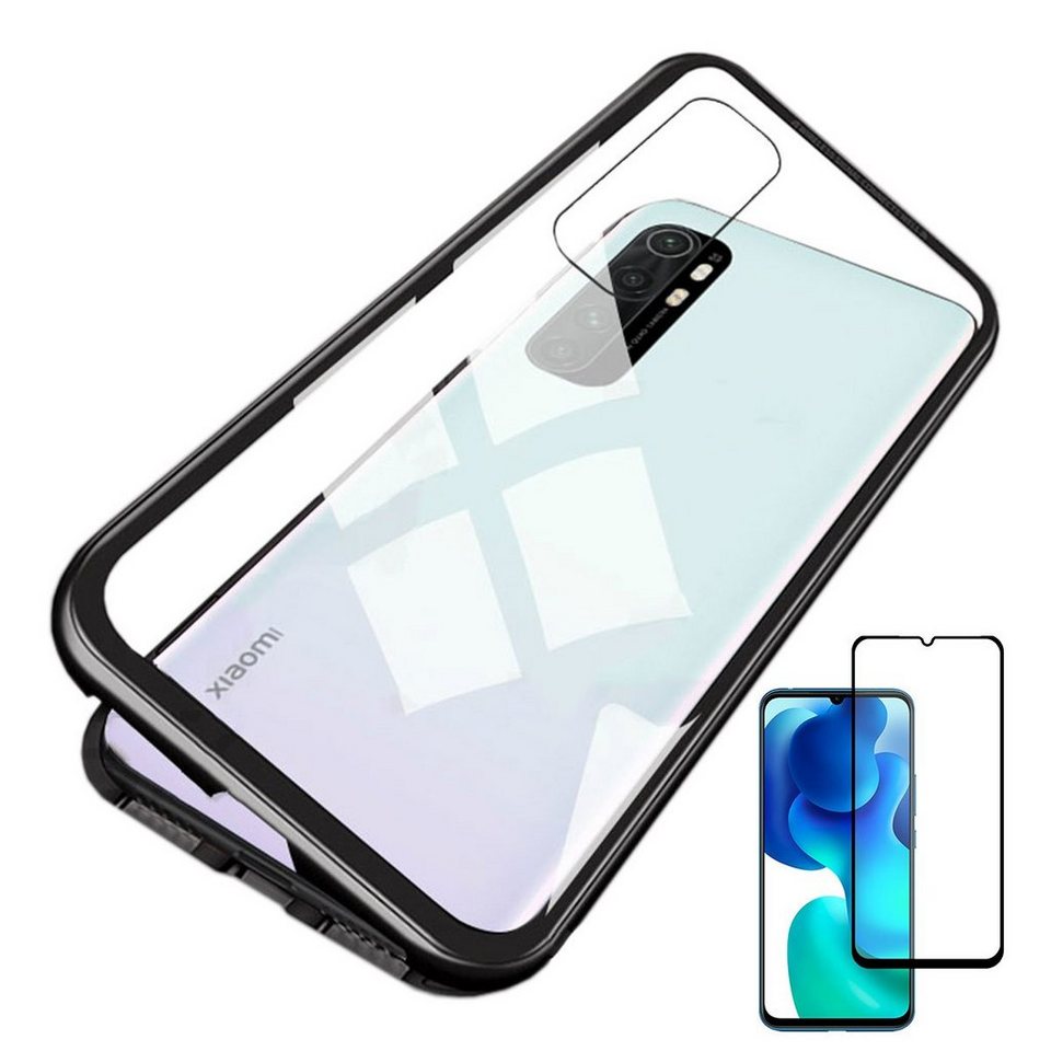 Wigento Handyhülle Für Xiaomi Mi Note 10 Lite Magnet Metall Glas