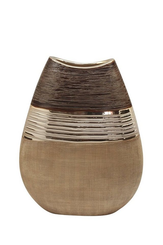 Gilde Dekovase Keramik Flache Vase Bradora Ve 2 Bxhxl 205 Set