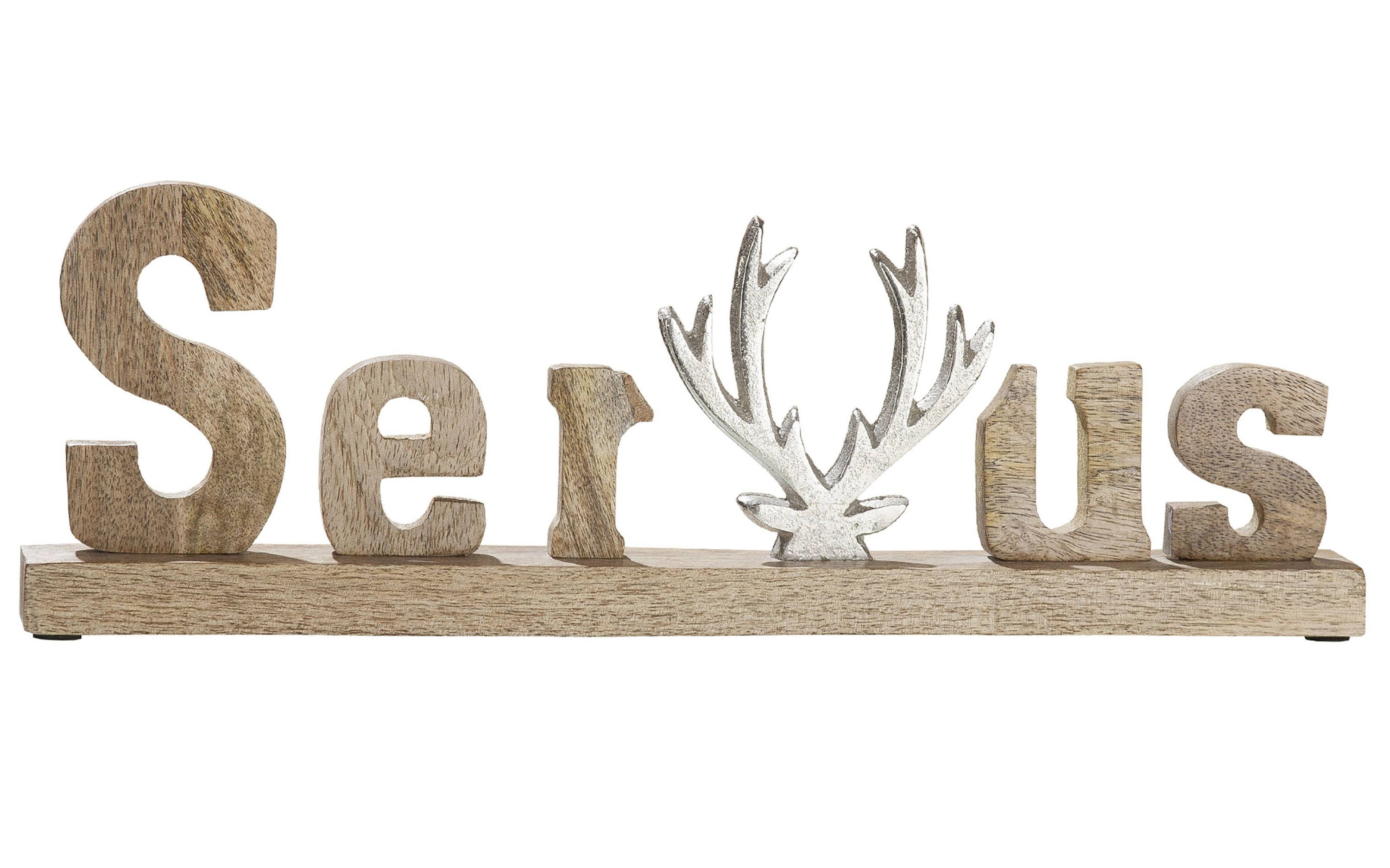 GMD Living Dekoobjekt SERVUS, Schriftzug "Servus" aus Mangoholz