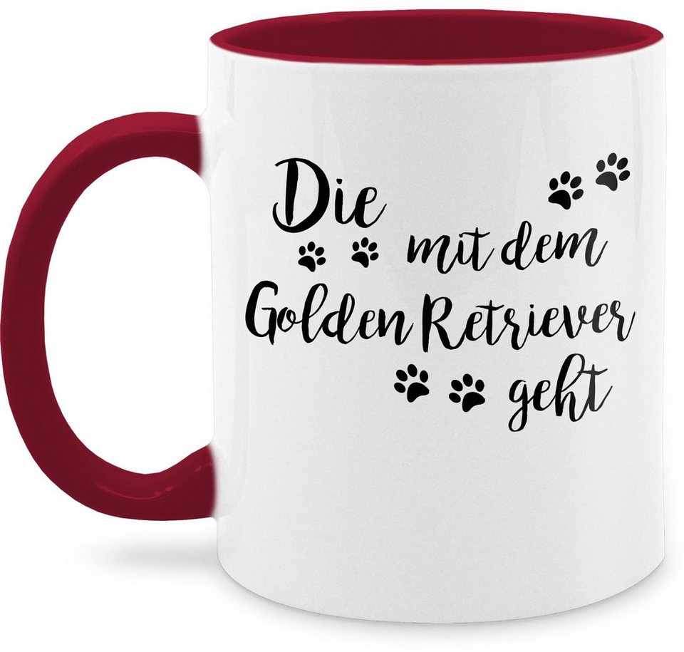 Shirtracer Tasse Die Mit Dem Golden Retriever Geht Kaffeetasse Hobby