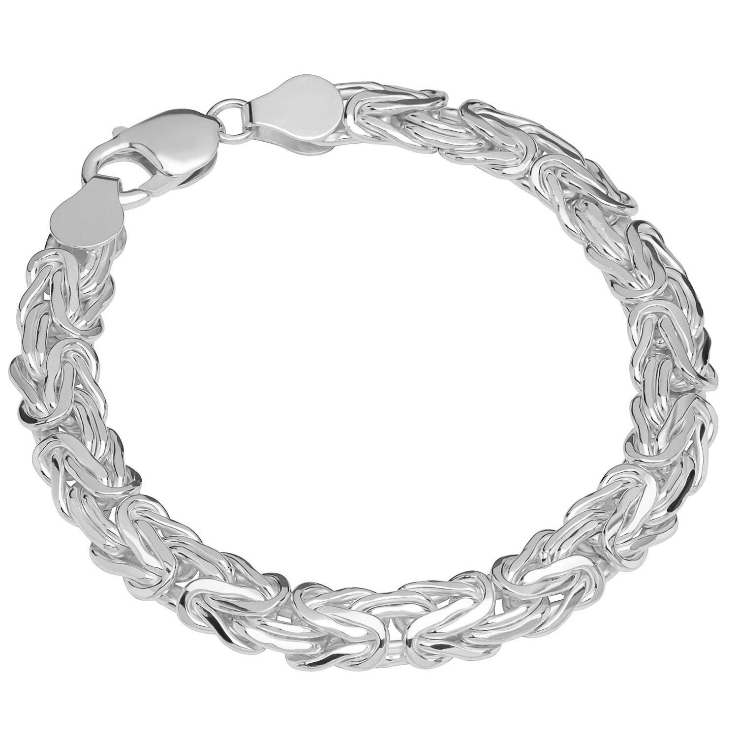 NKlaus Silberarmband Armband 925 Sterling Silber 22cm Königskette oval (1 Stück), Made in Germany