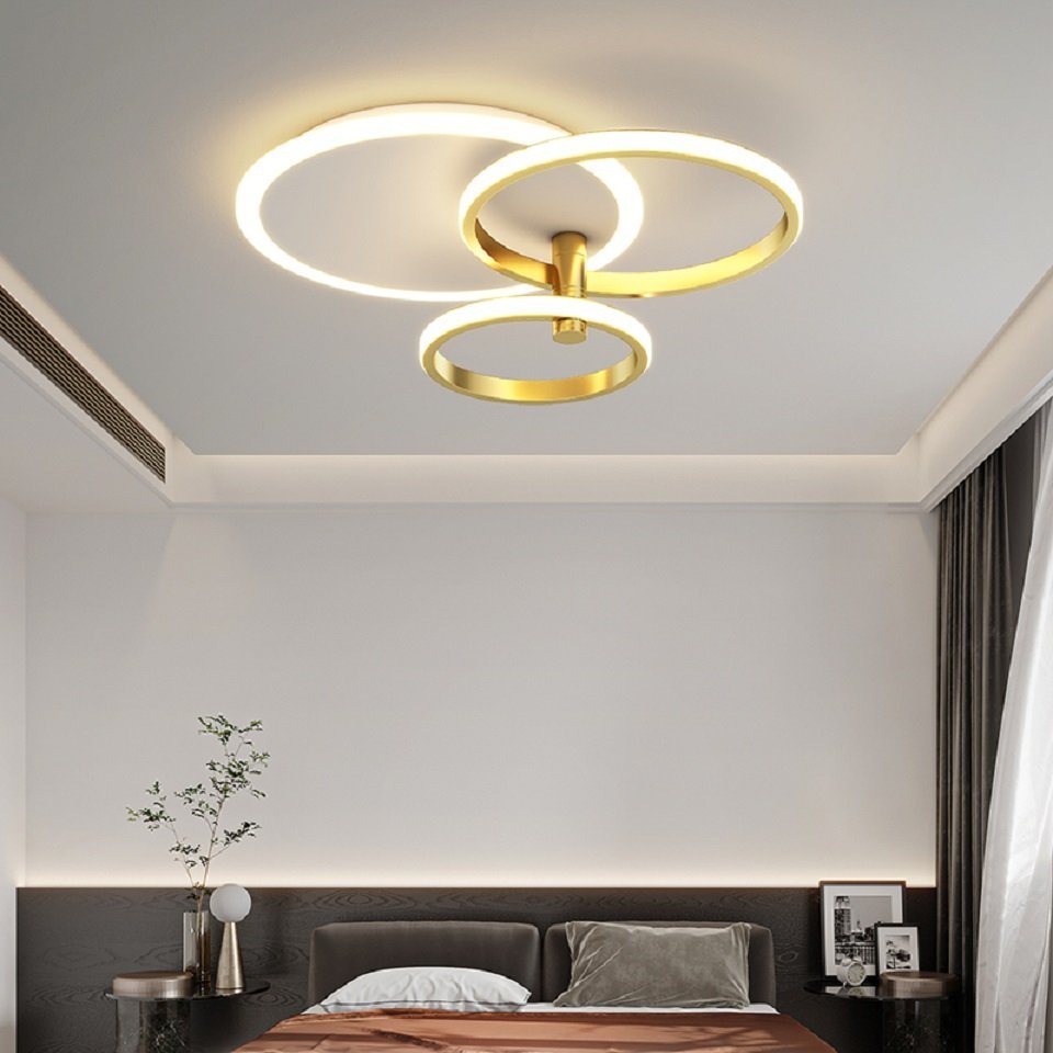 Daskoo Deckenleuchten 35 Ringe Led Deckenlampe Mit Fernbedienung