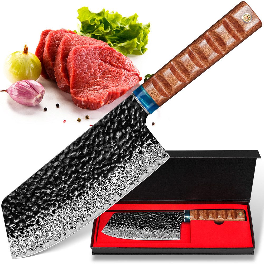 KingLux Hackmesser Damast Fleischmesser Hackmesser Damaststahl ...