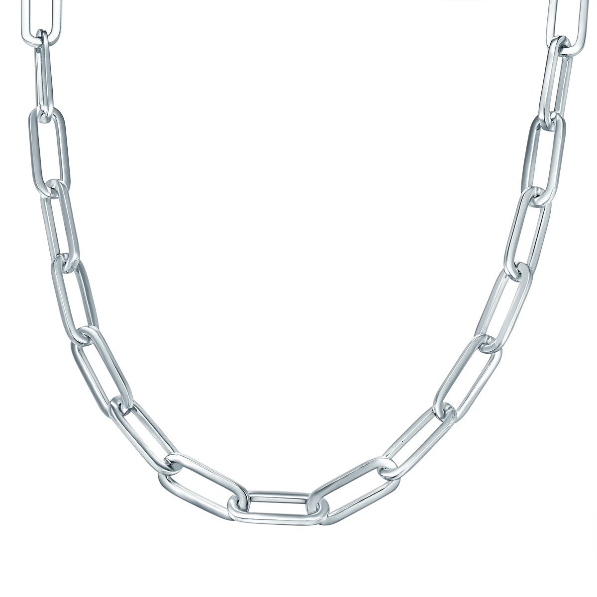 Lulu & Jane Collier silber, Auffällige Gliederkette für Damen