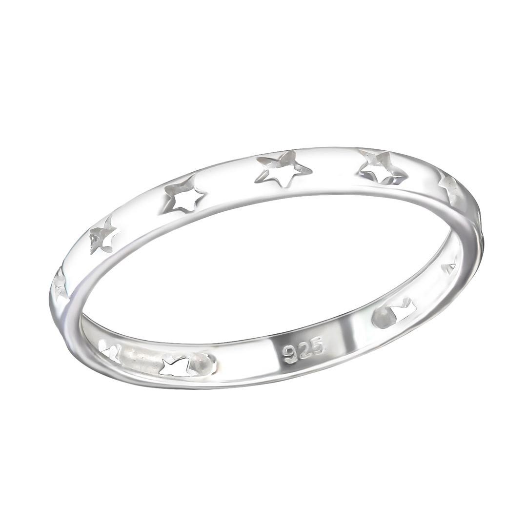 Order & Smile Schmuck Silberring Ring Sterne: 925 Silber Bandring