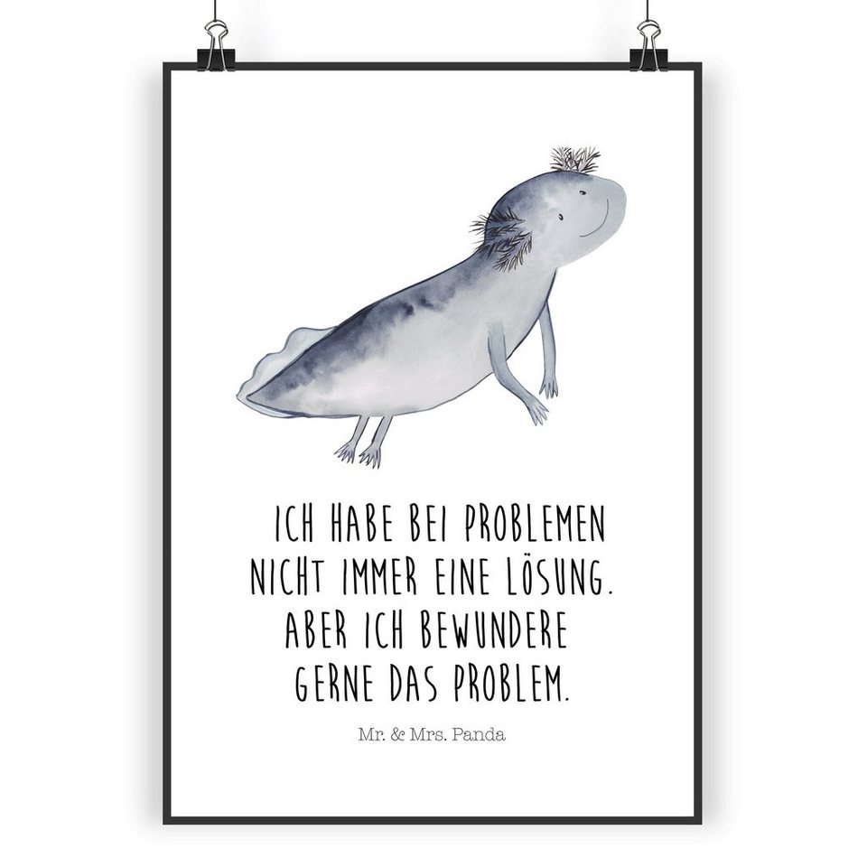 ᐅ Mr. & Mrs. Panda Poster Axolotl Schwimmen, Wanddeko, Posterdruck ... ᐅ Mr. & Mrs. Panda Poster Axolotl Schwimmen, Wanddeko, Posterdruck ...