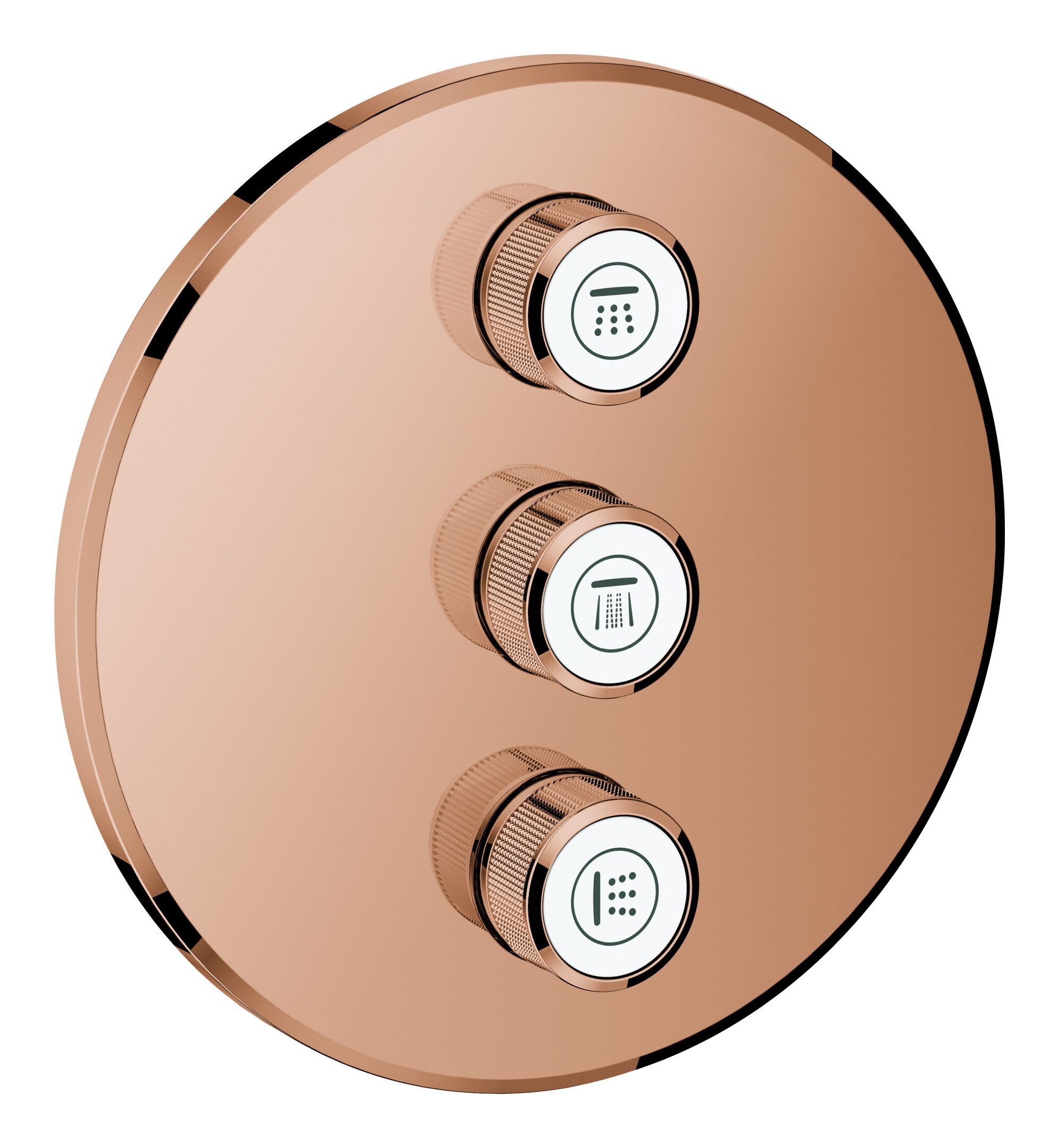 Grohe Unterputzarmatur Grohtherm SmartControl 3-fach Unterputzventil Design rund - Warm Sunset ...