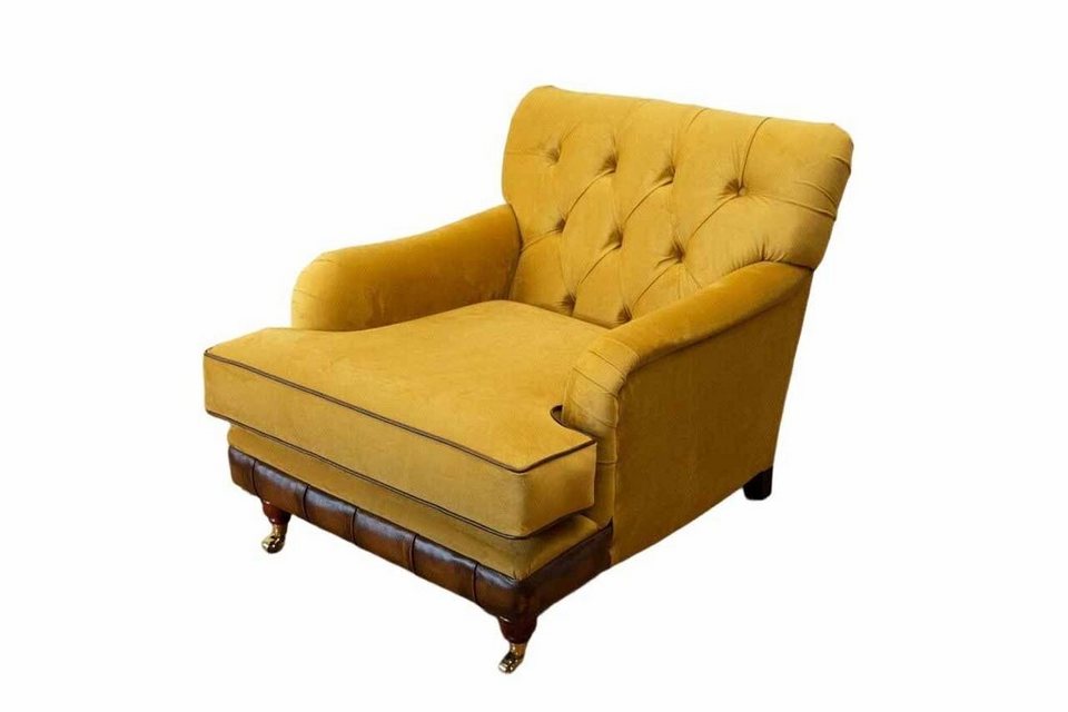 Jvmoebel Sessel Sessel 1 Sitzer Sofas Stoff Wohnzimmer Textil Luxus