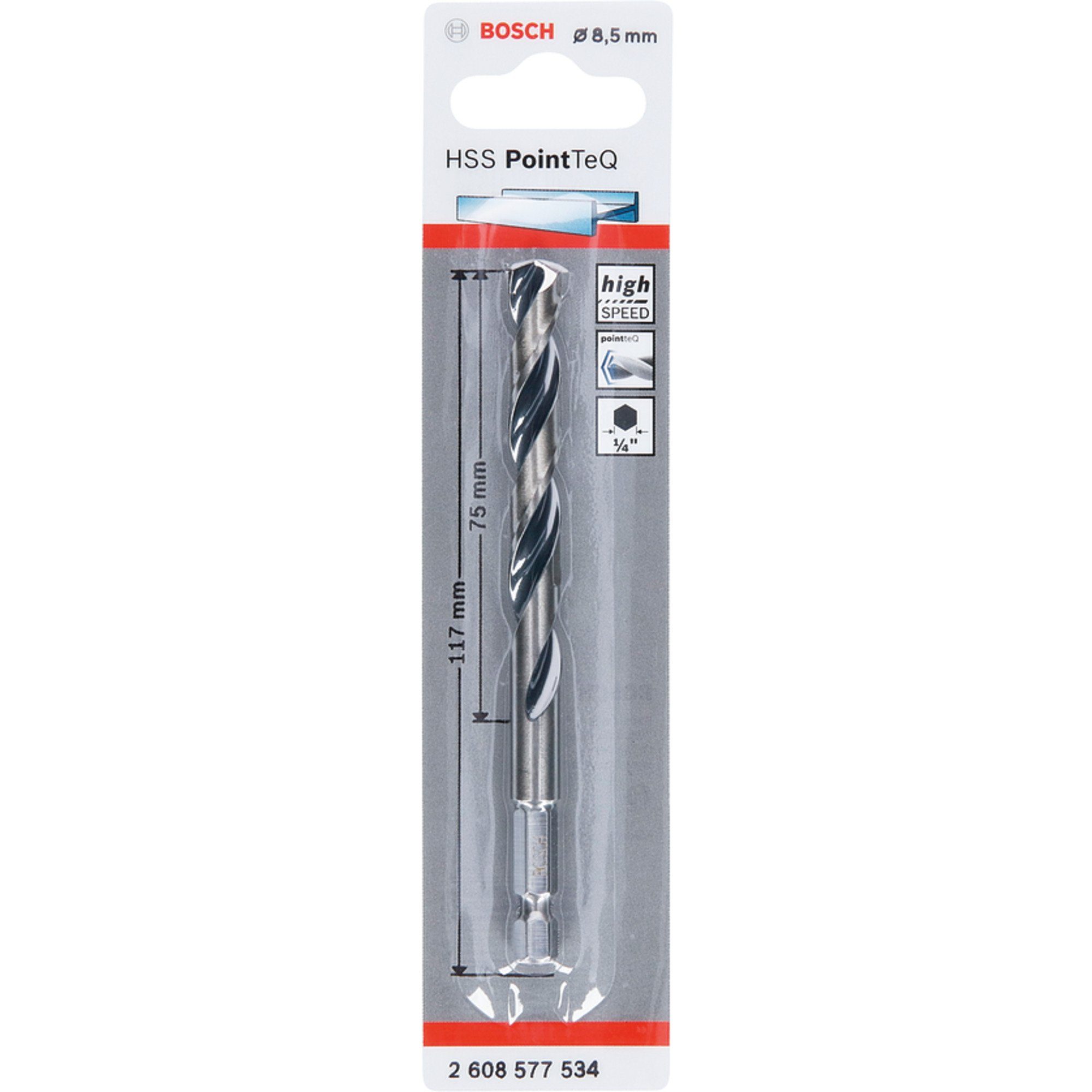 BOSCH Bohrer- und Bitset Bosch Professional HSS-Spiralbohrer PointTeQ ...