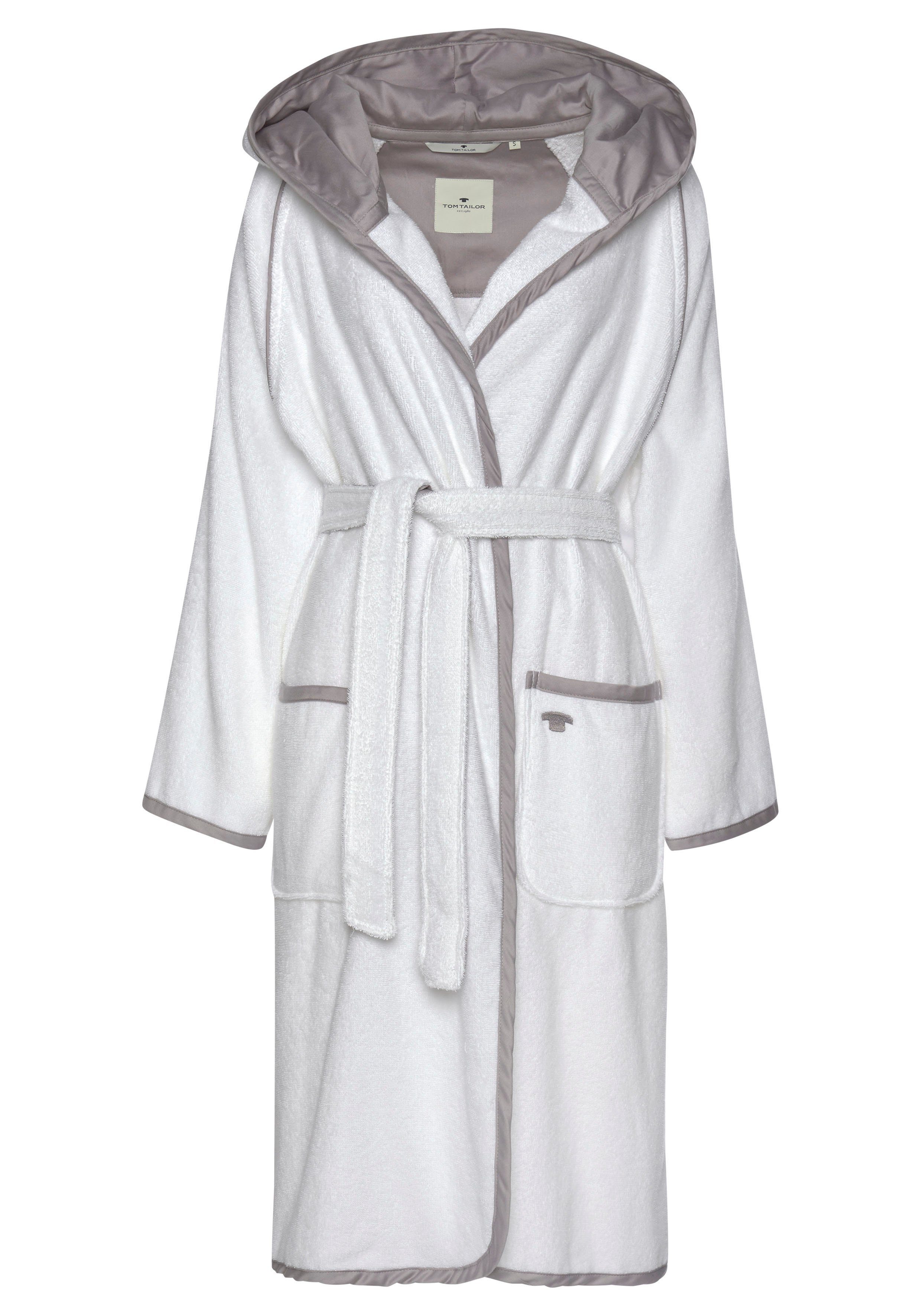 Tom Tailor Home Unisex Bademantel Feelgood Kurzform Walkfrottee