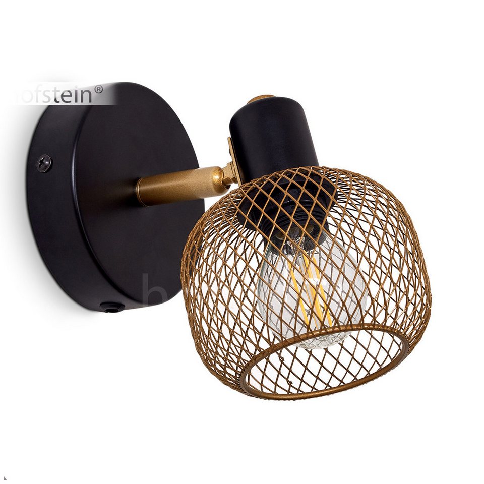 Hofstein Deckenleuchte Lesa Runde Zimmerlampe Aus Metall In Schwarz